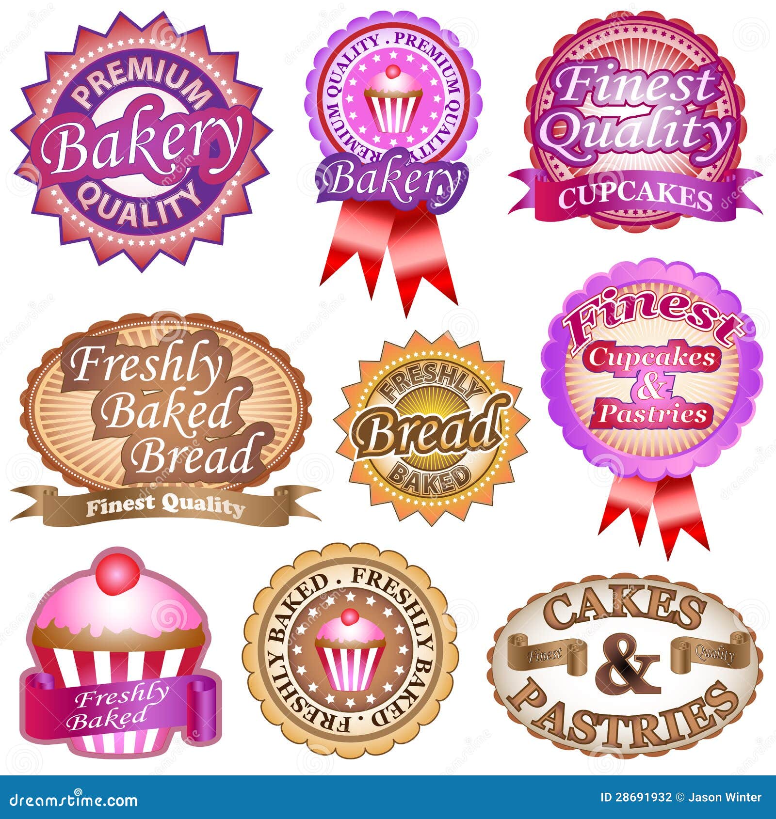 Bakery Labels stock vector. Illustration of home, bakery - 28691932