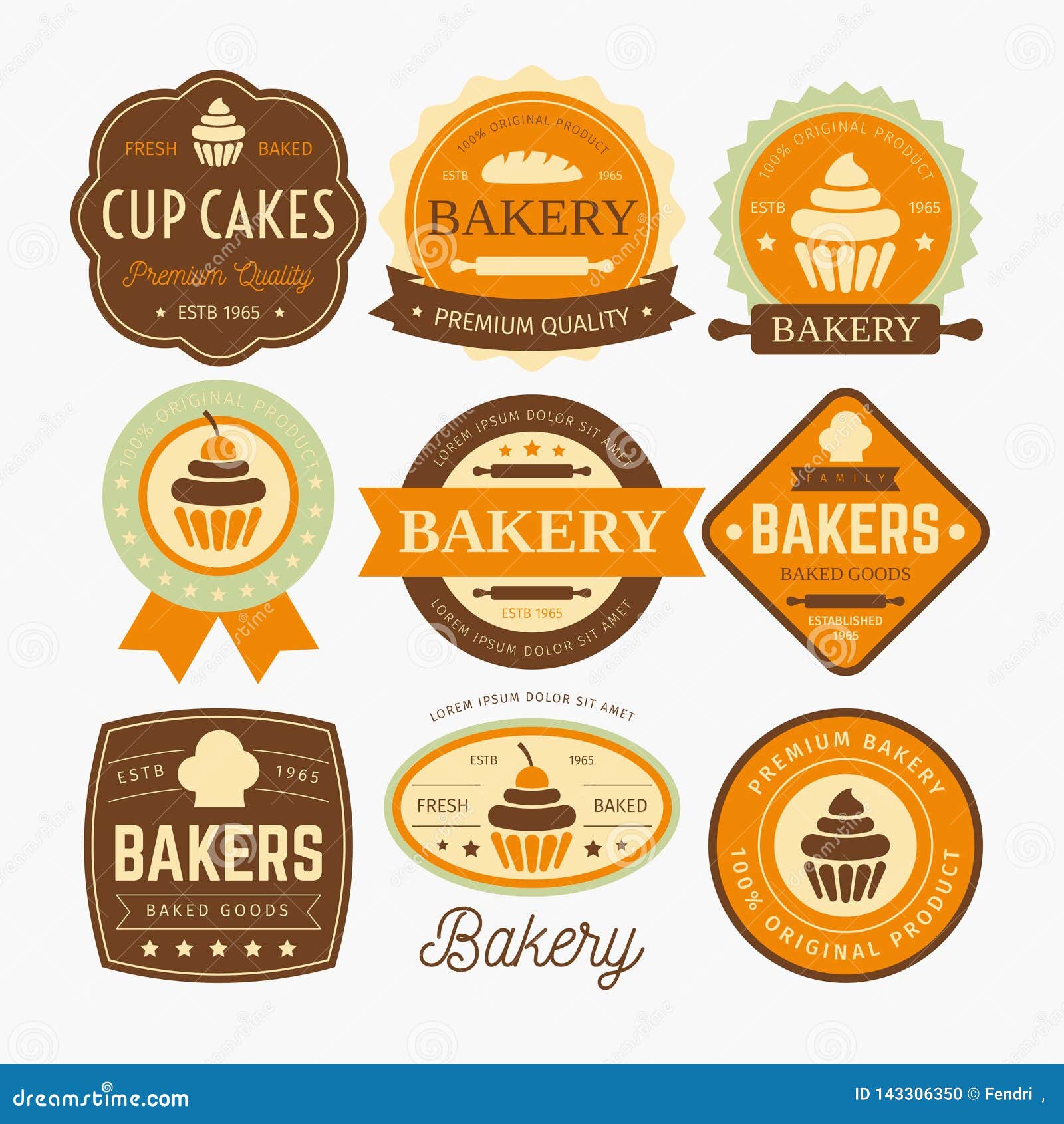 BAKERY LABELS DESIGN VECTOR Stock Vector - Illustration of business ...