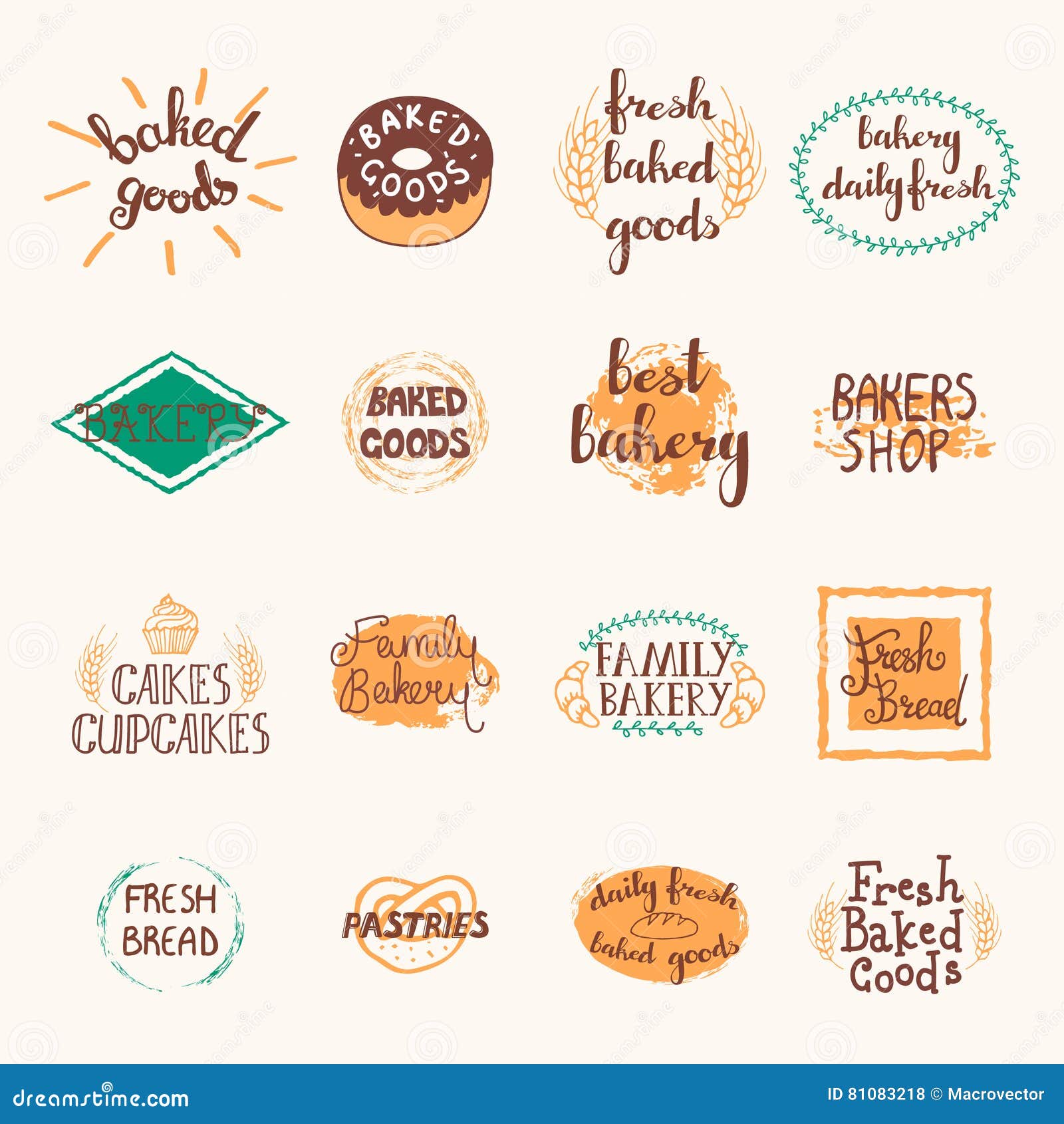 Bakery Labels Set stock vector. Illustration of insignia - 81083218