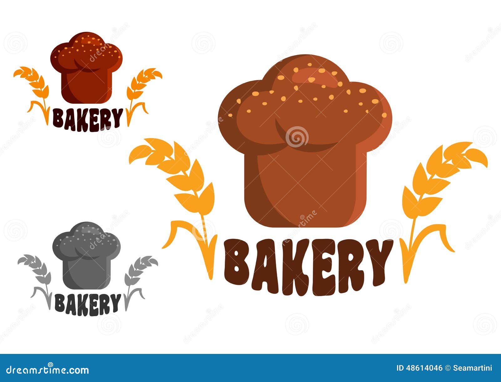 Bakery logo or emblems stock vector. Illustration of baked - 48614046