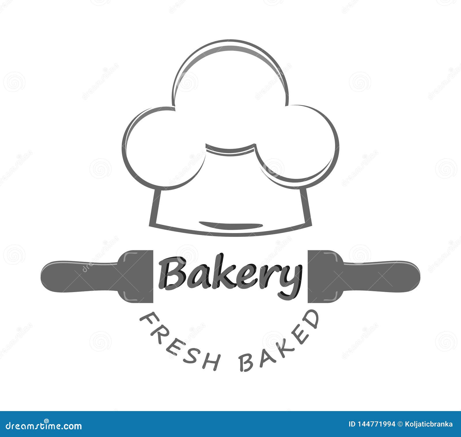 Bakery Logo Template. Sketch Illustration. Stock Vector - Illustration ...