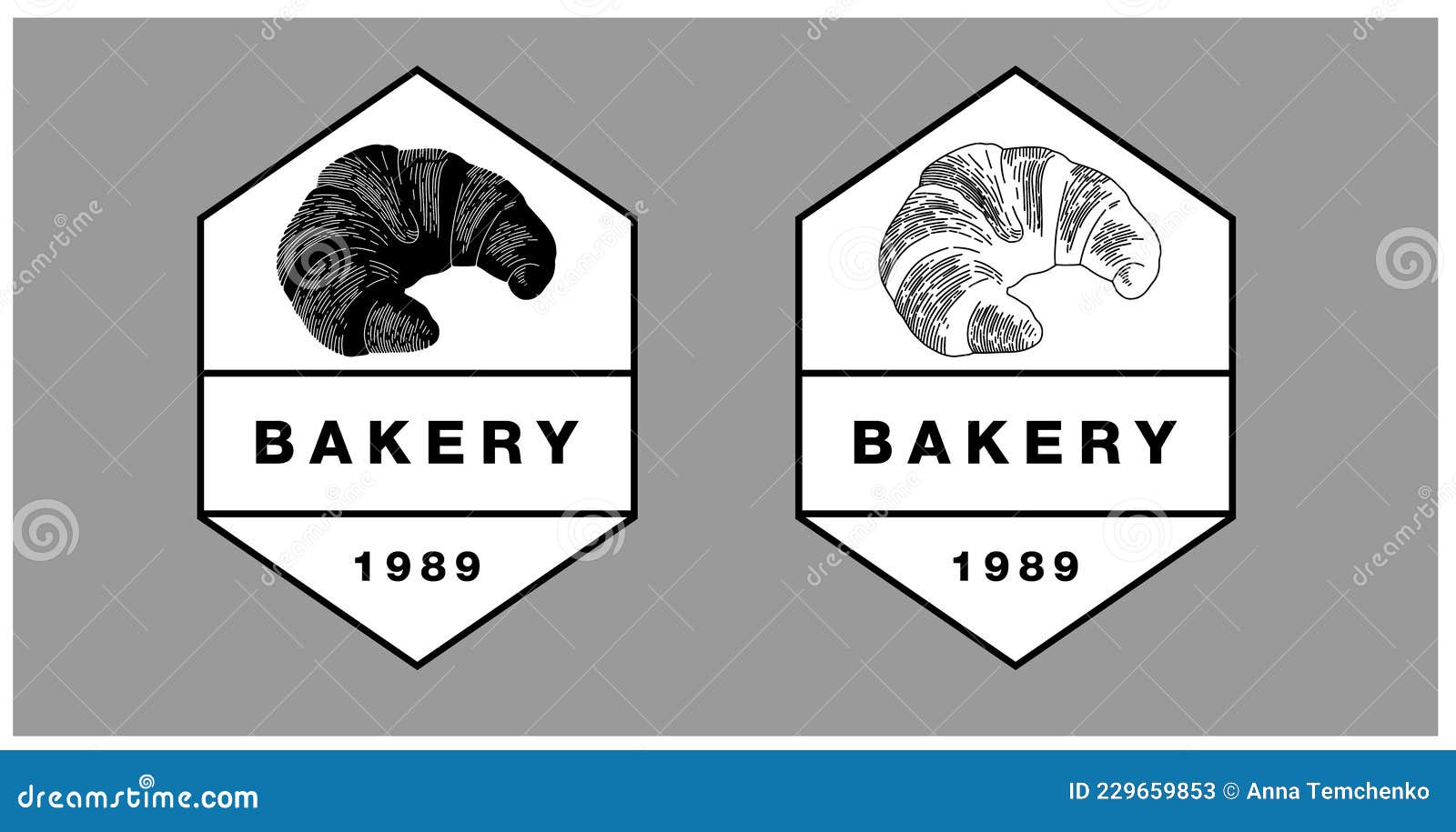 Set Of Bakery Logos. Baking And Pastries Labels. Cartoon Vector ...