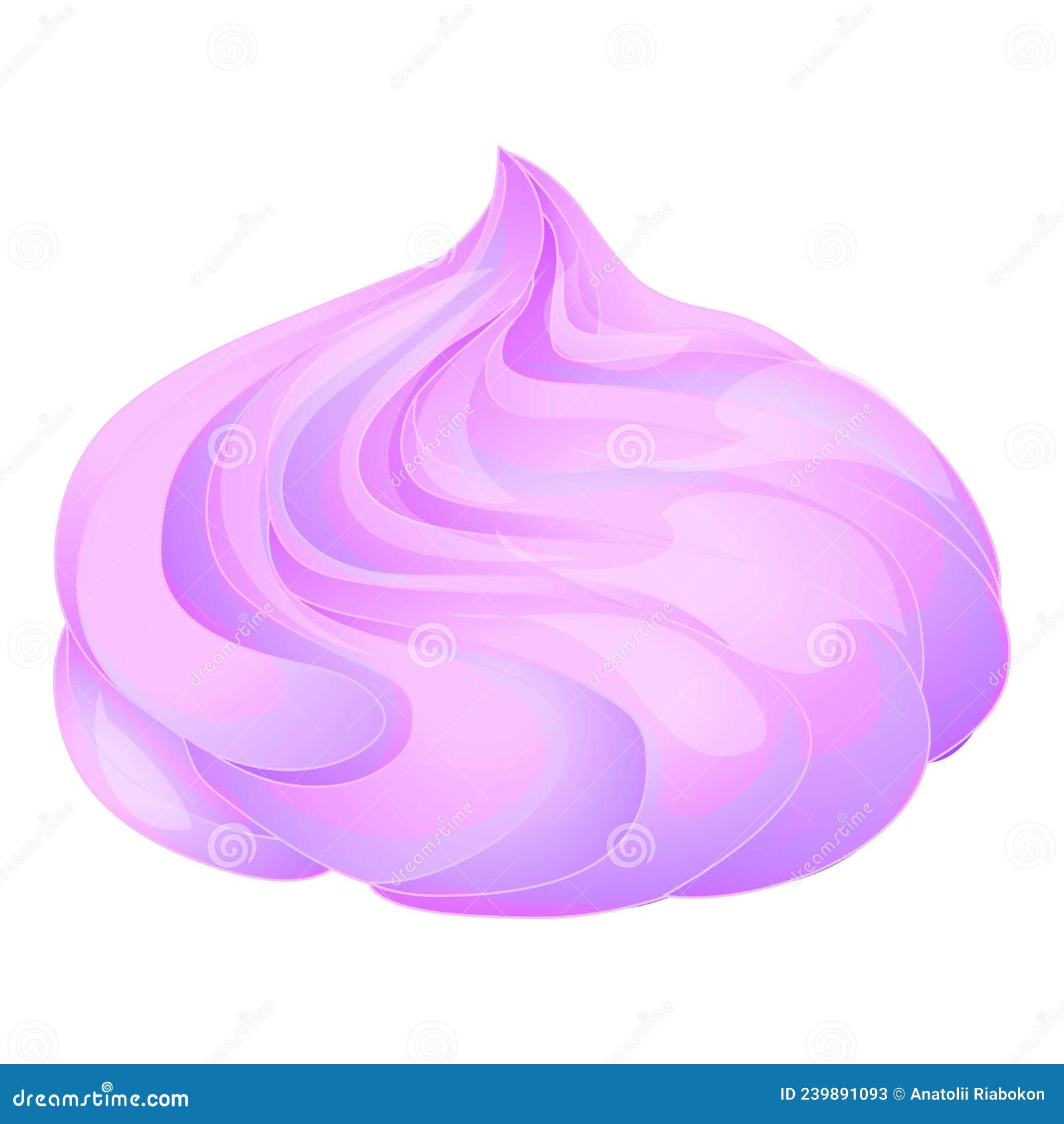 Bakery Meringue Icon Cartoon Vector Cream Cake Stock Vector