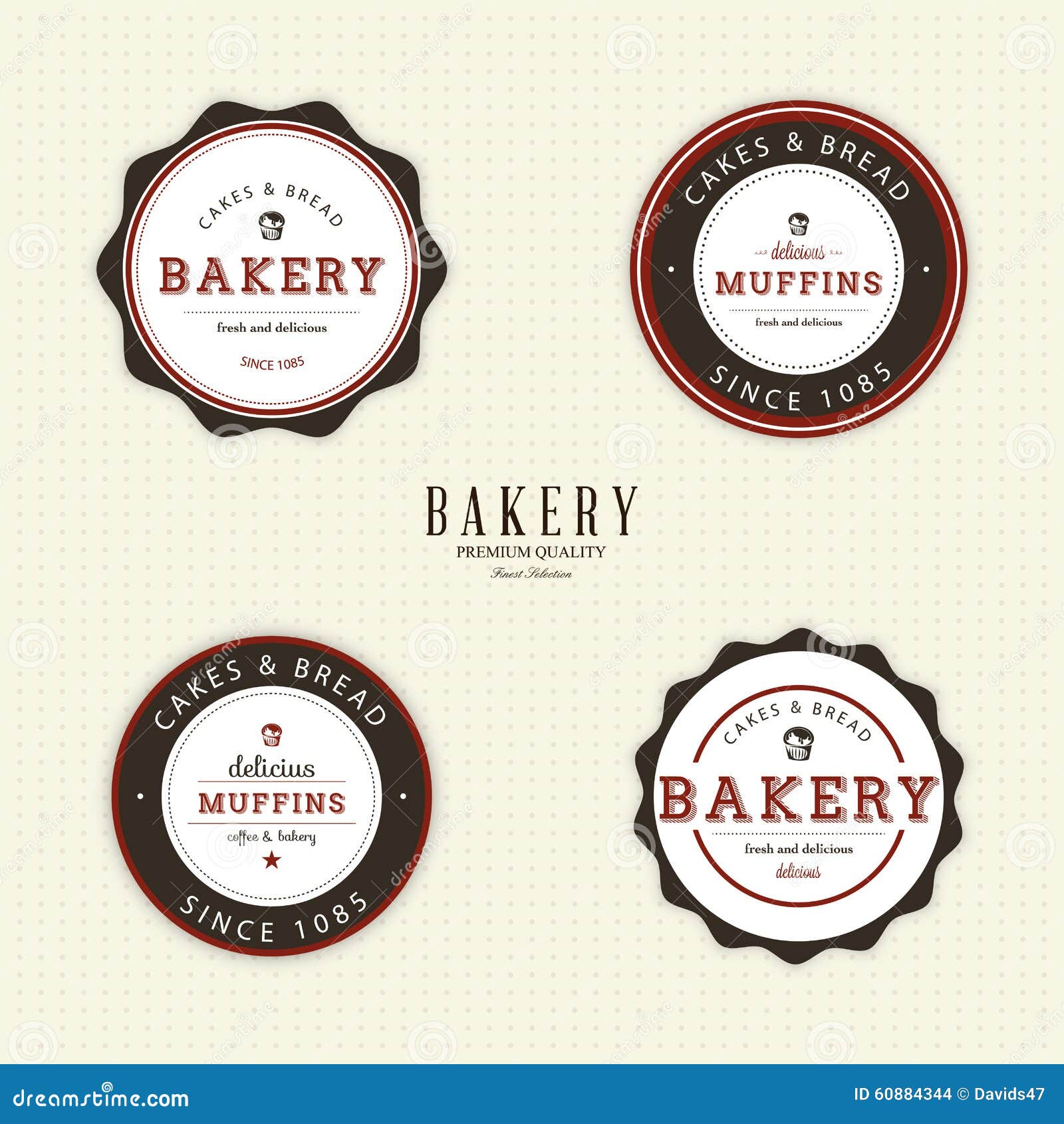Bakery objects stock vector. Illustration of badge, pattern - 60884344