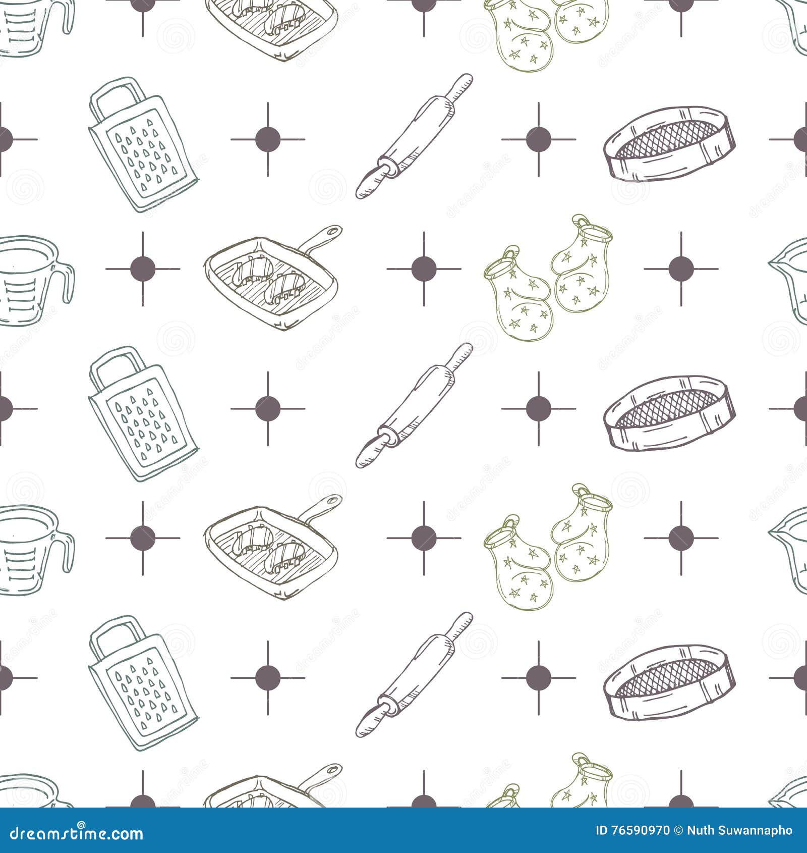 Bakery objects pattern stock vector. Illustration of elements - 76590970