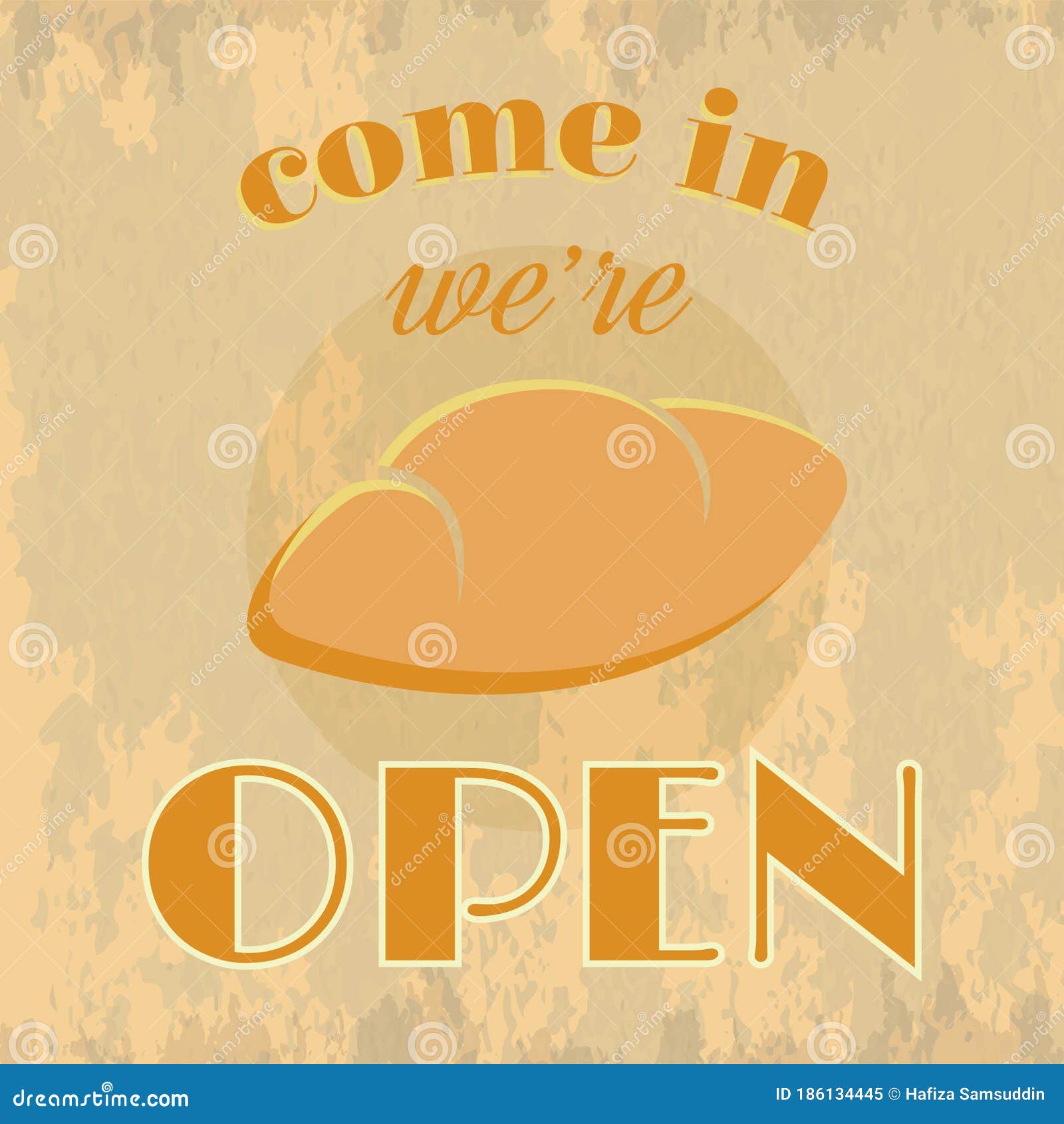 Bakery Open Sign. Vector Illustration Decorative Design Stock ...