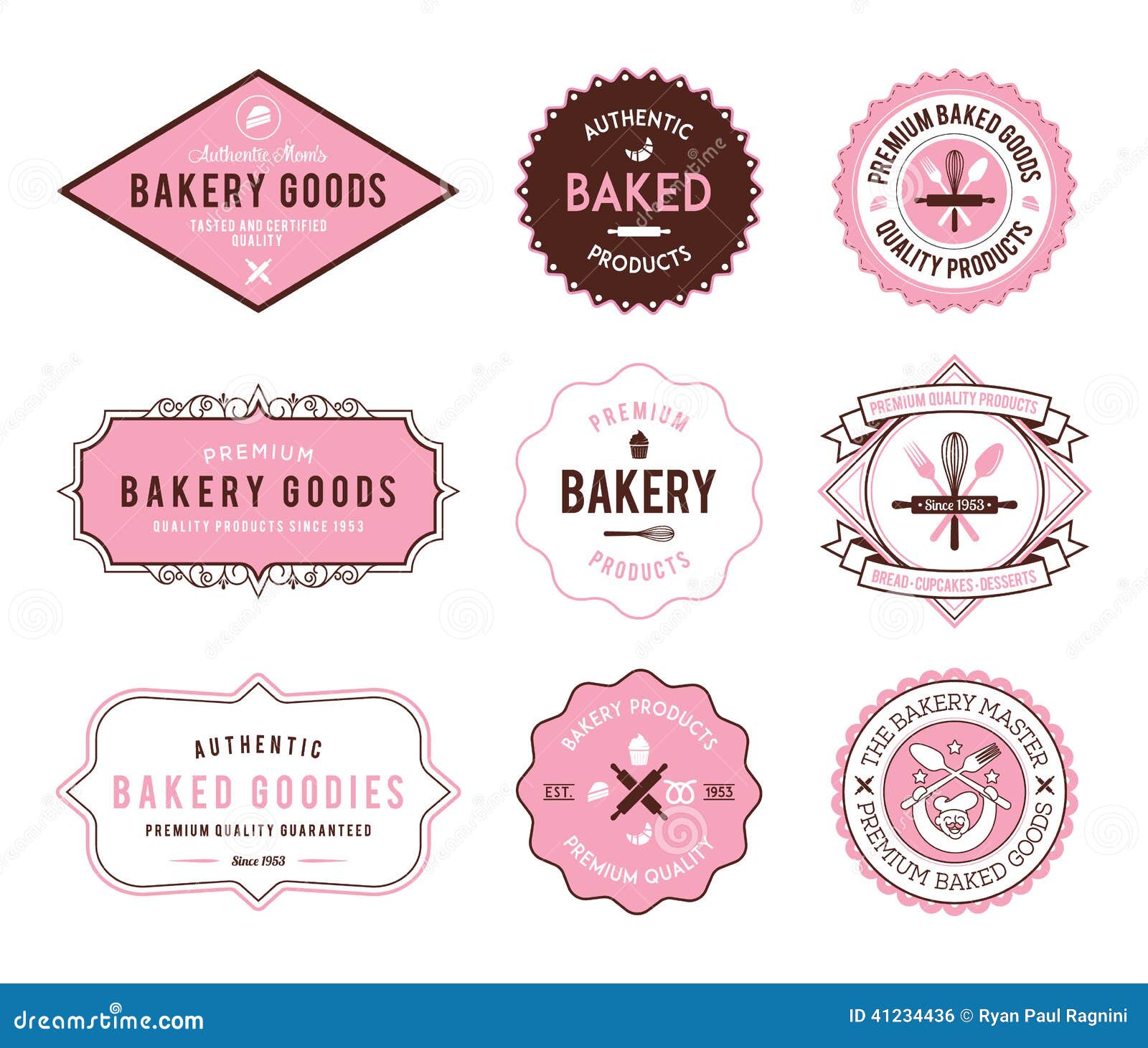 Bakery pink stock illustration. Illustration of cream - 41234436