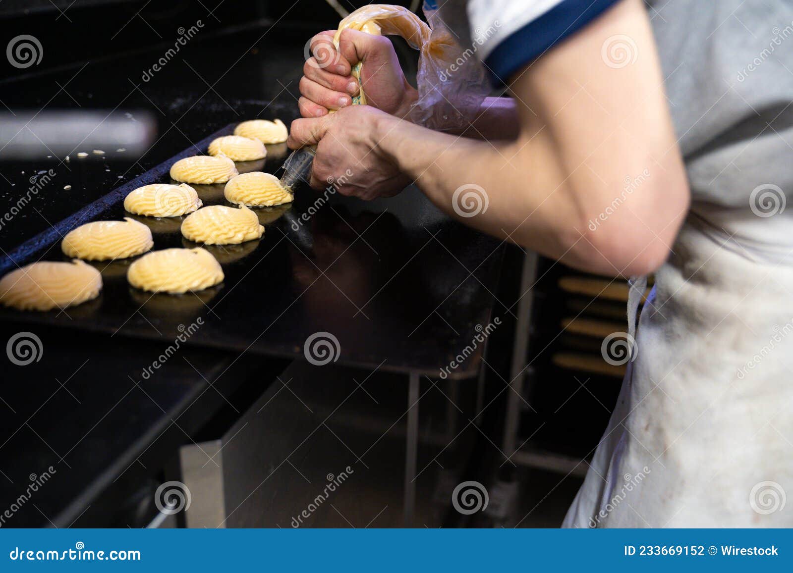 Bakery Preparing and Selling Tasty Pastries Stock Photo - Image of ...
