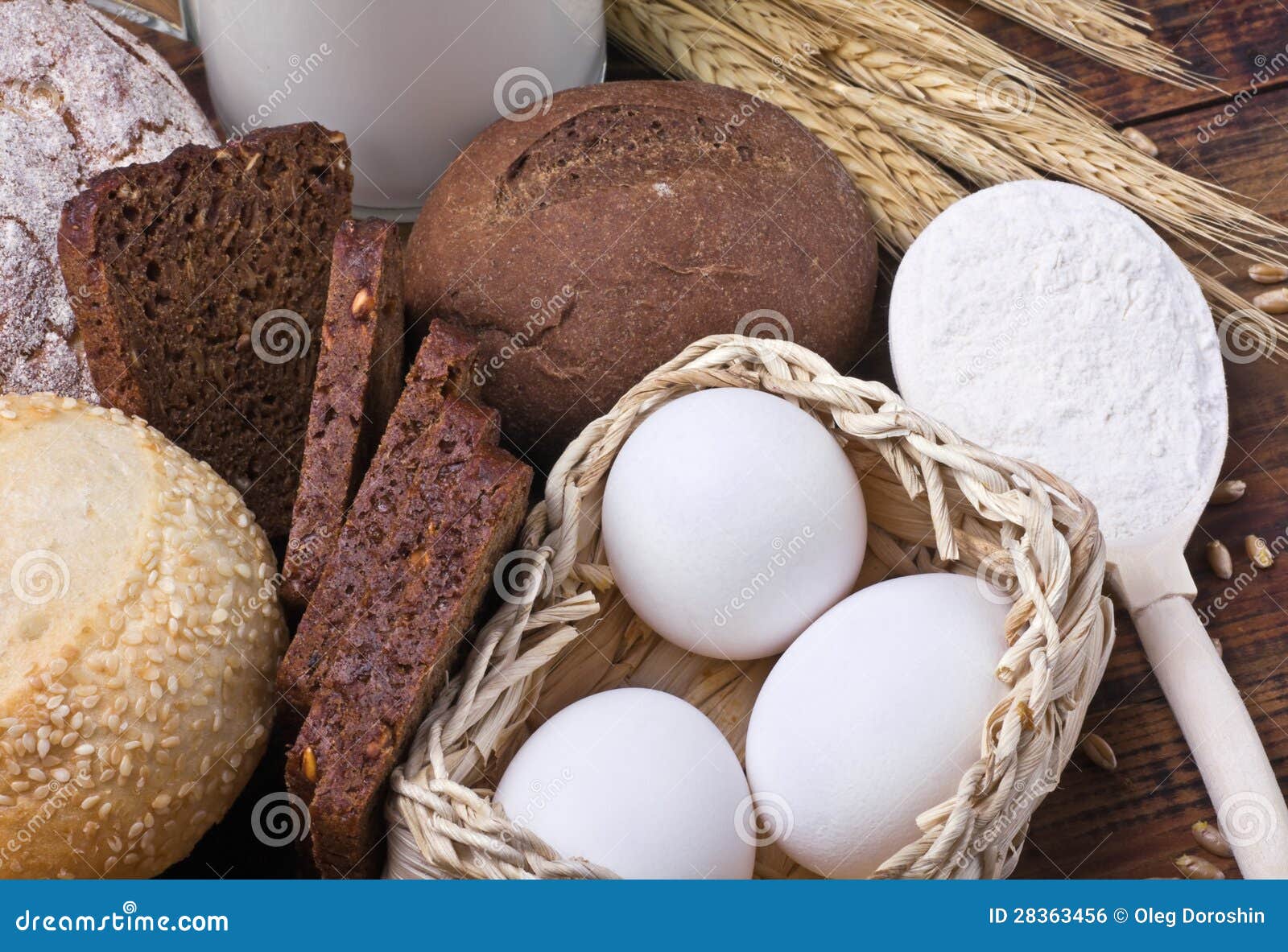 Bakery Product Assortment with Bread Loaves Stock Photo - Image of loaf ...