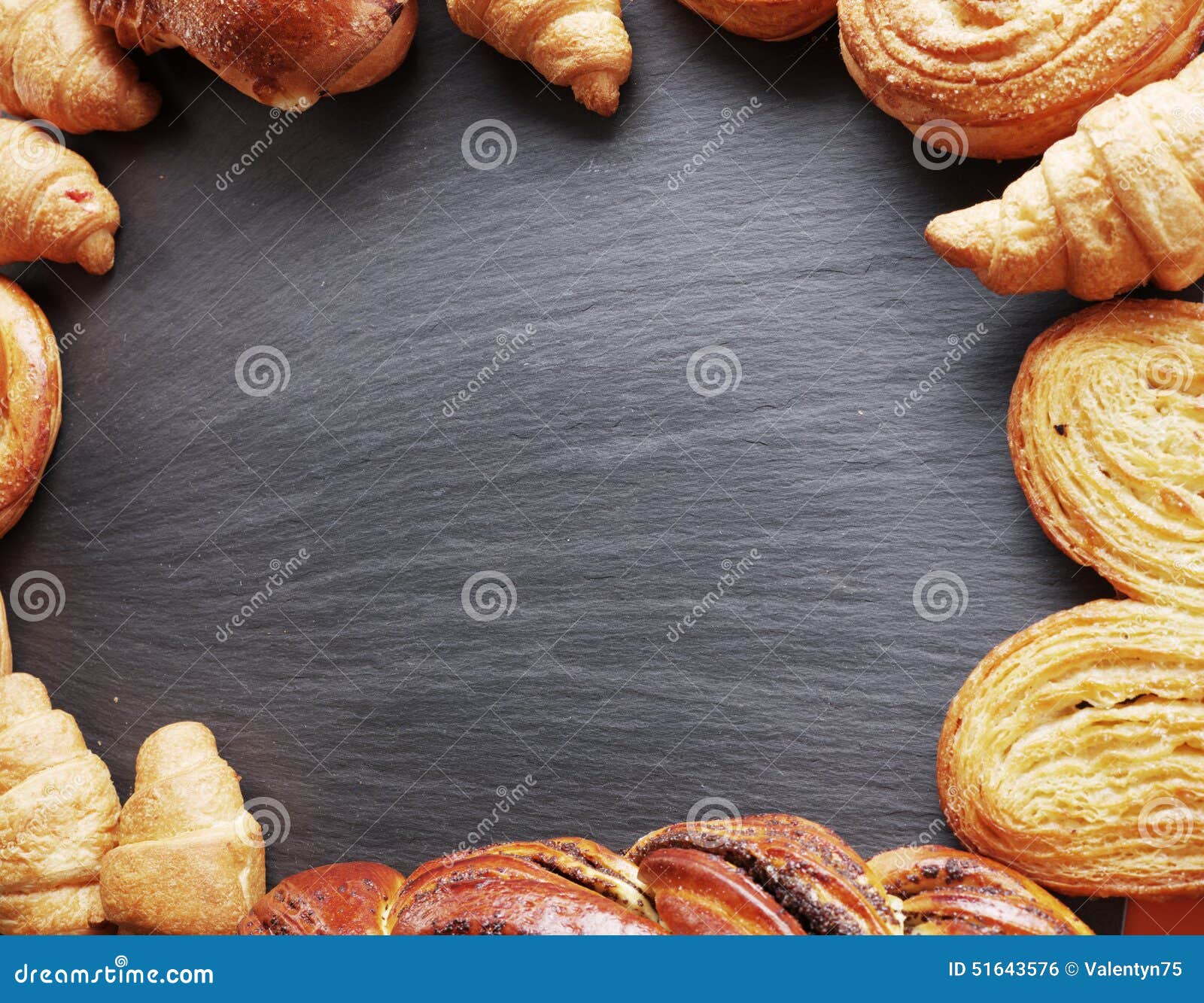 Bakery Products Arranged As Frame. Stock Photo - Image of product ...