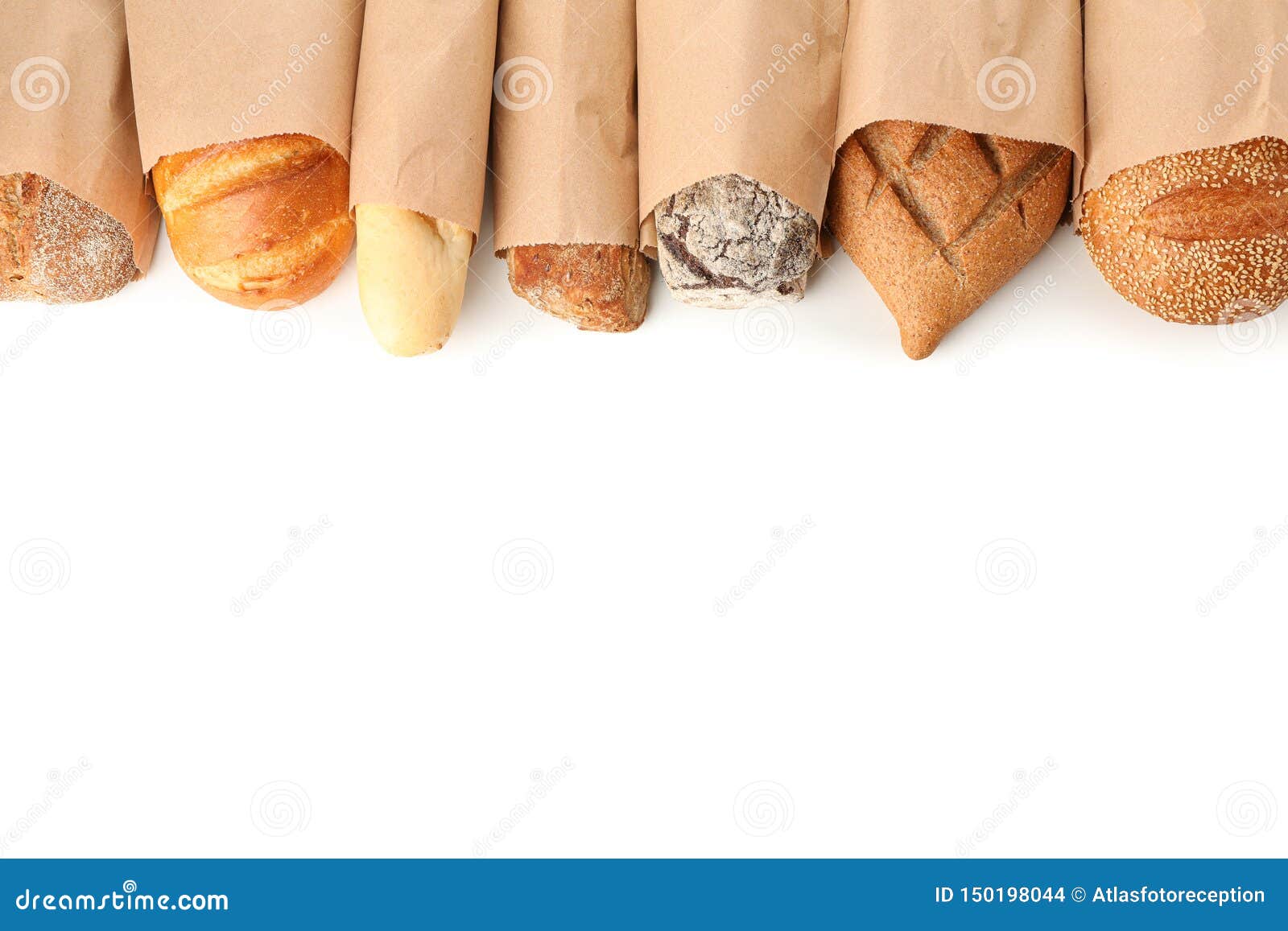 Bakery Products Isolated on White Background Stock Photo - Image of ...