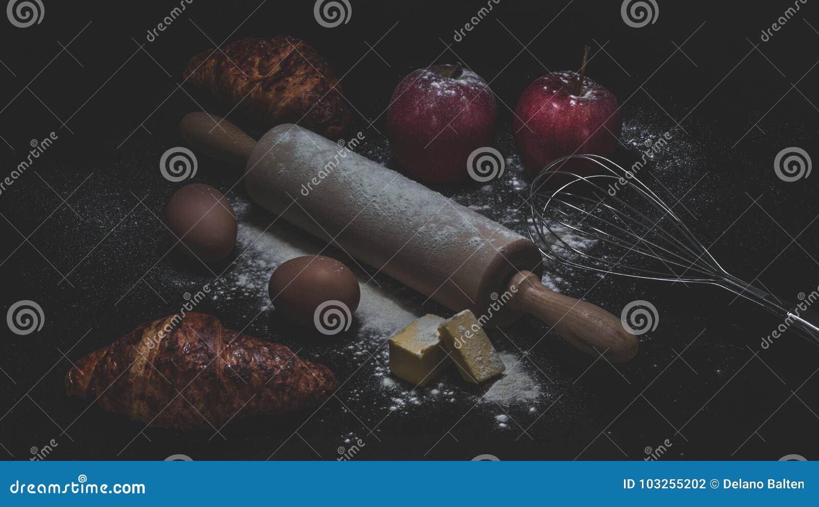 Bakery Scene stock photo. Image of scene, baker, rolling - 103255202