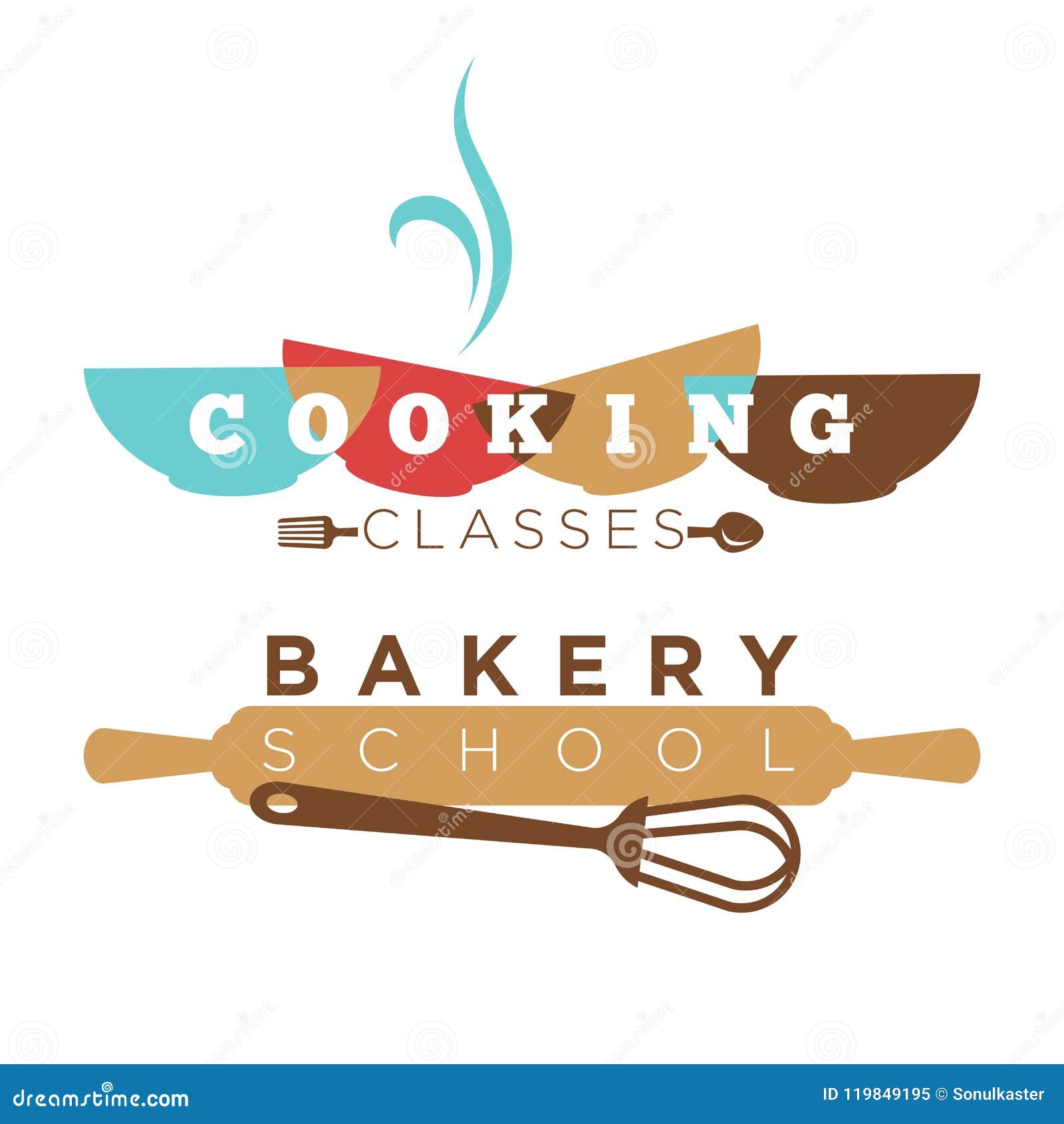 Bakery School or Cooking Classes Vector Icon Stock Vector ...