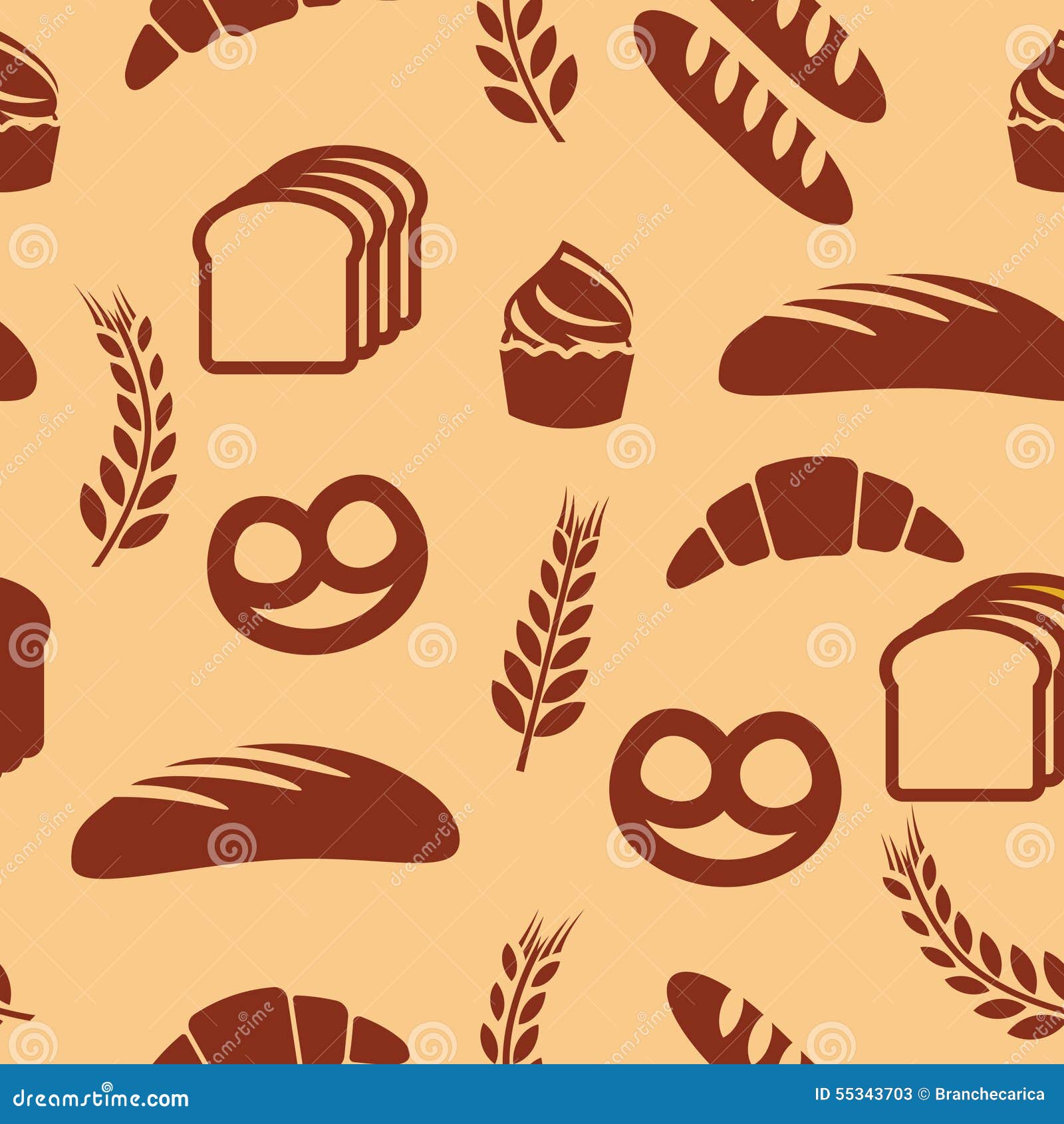 Bakery seamless pattern stock illustration. Illustration of drawing ...