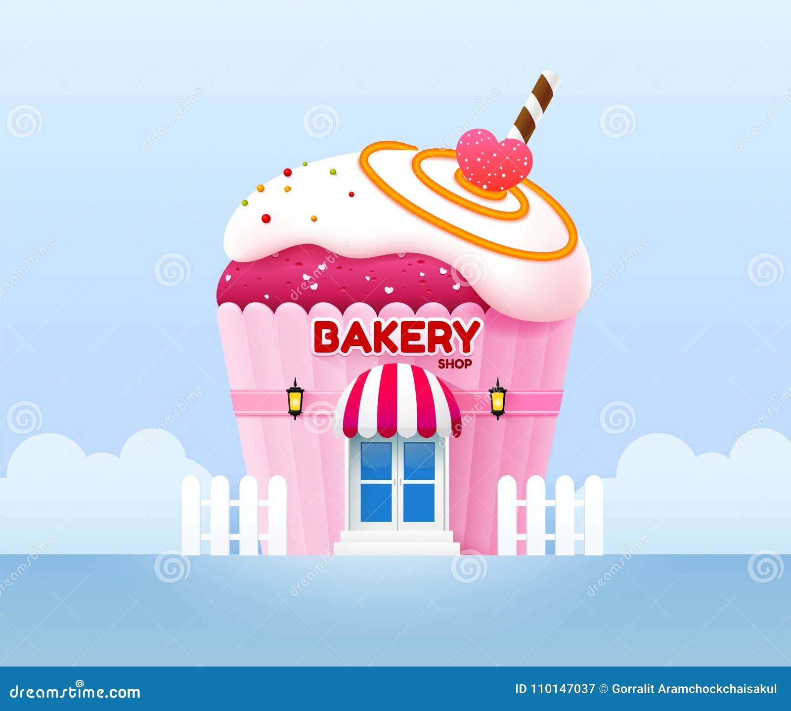 Pink Bakery Shop Front