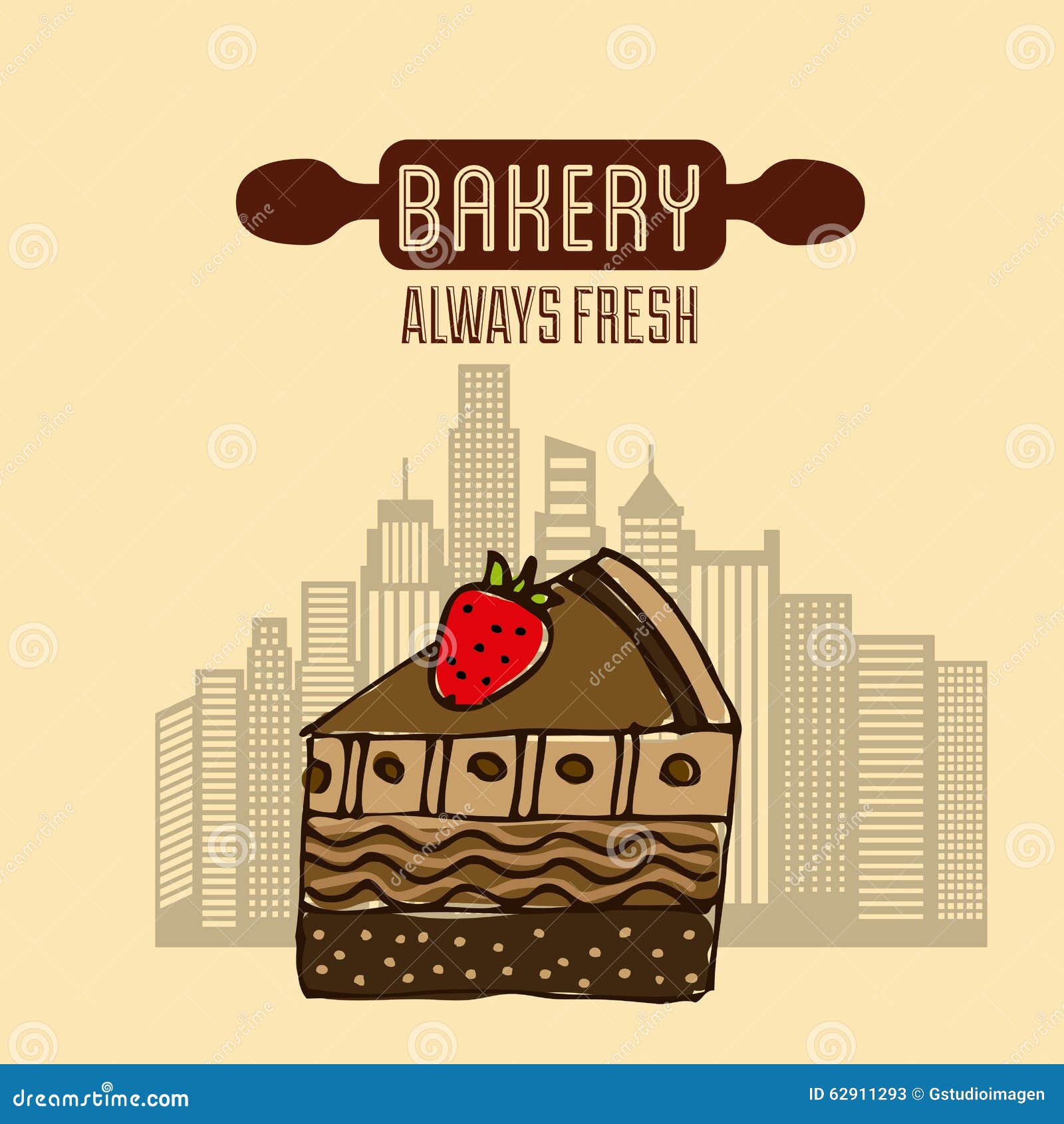 Bakery shop design stock vector. Illustration of element - 62911293