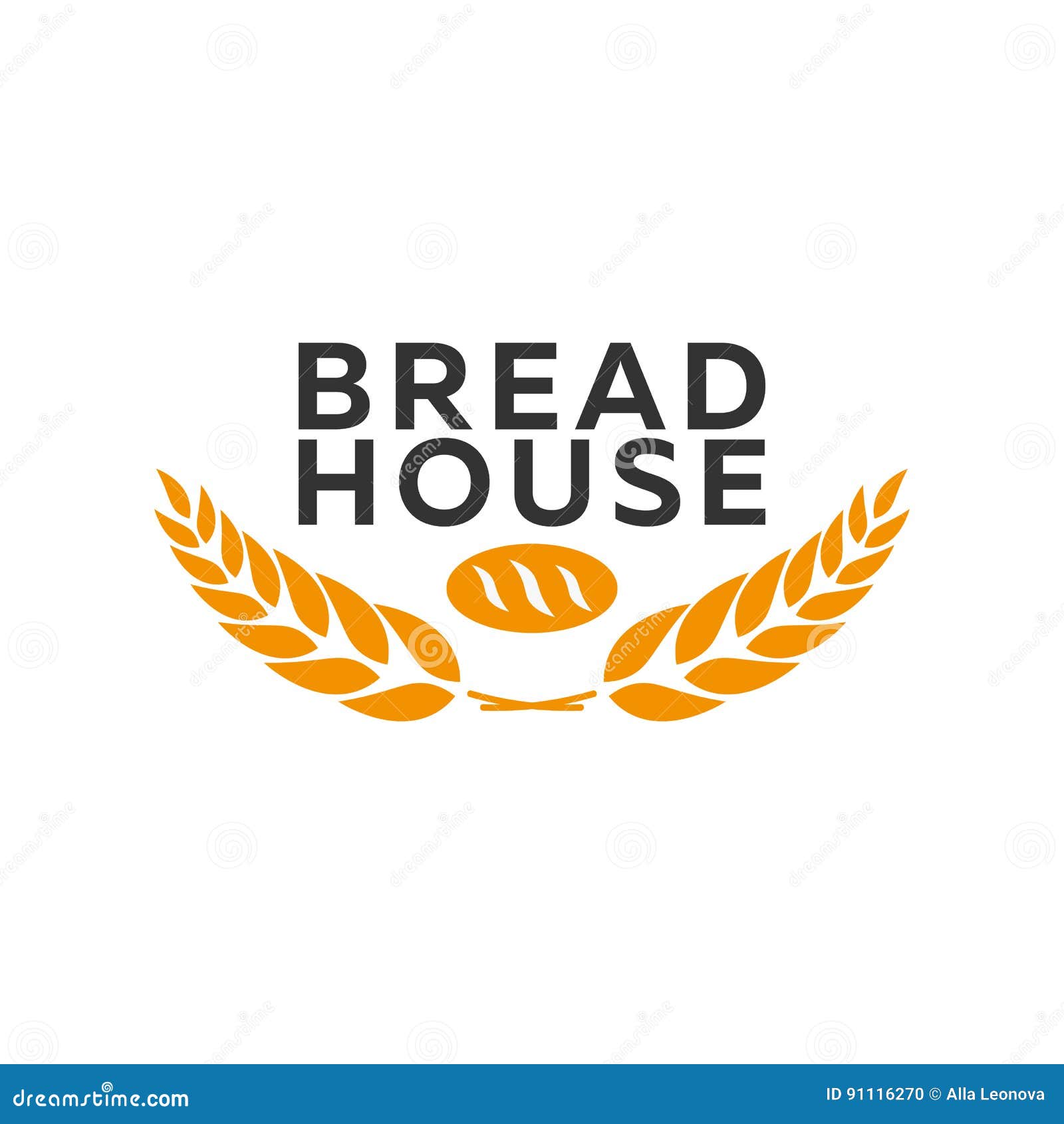 Emblem Of Loaf Bread In One Continuous Line Drawing Style For Cafe ...