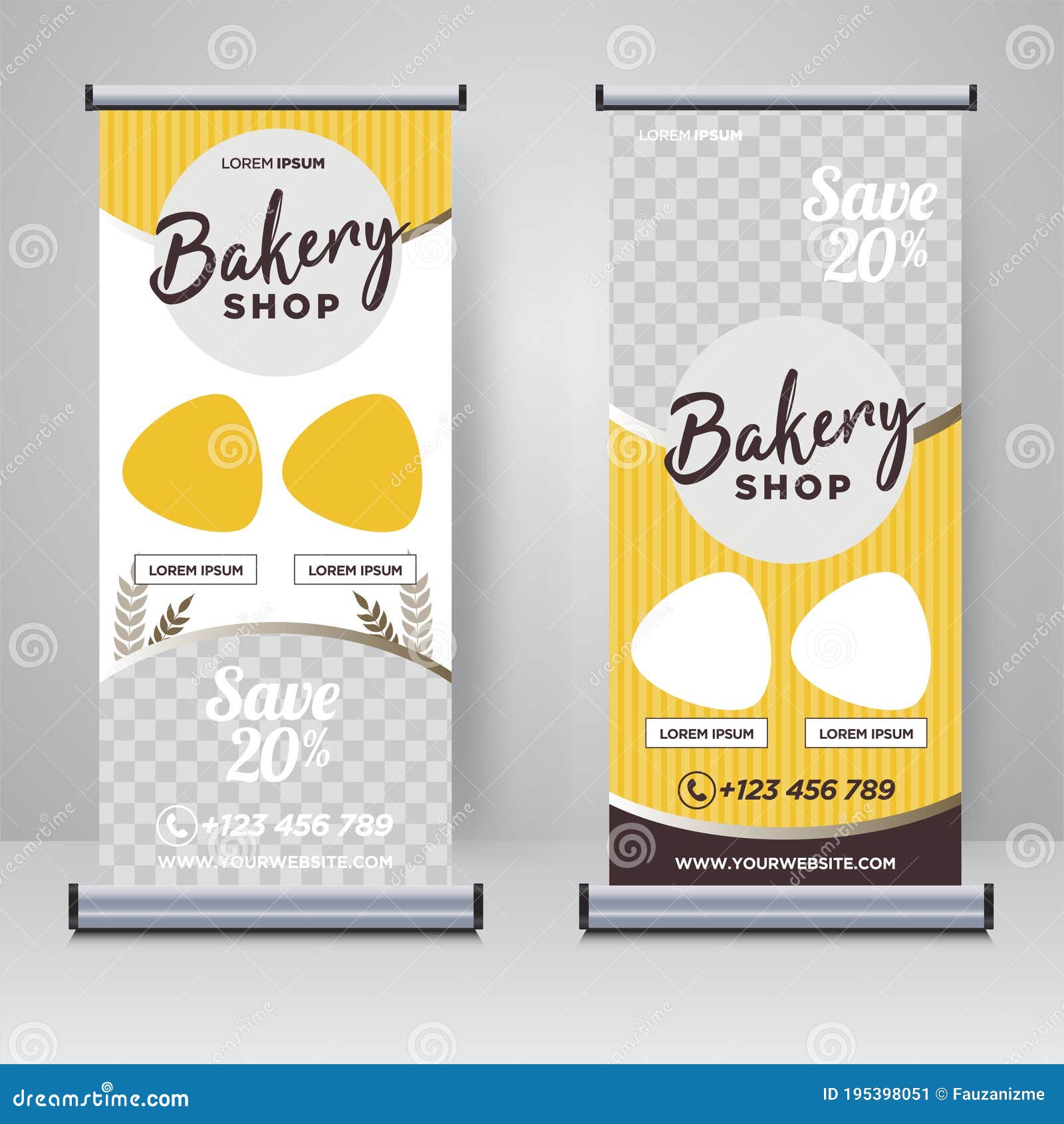 Bakery Shop Rollup or X Banner Design Template Stock Vector ...