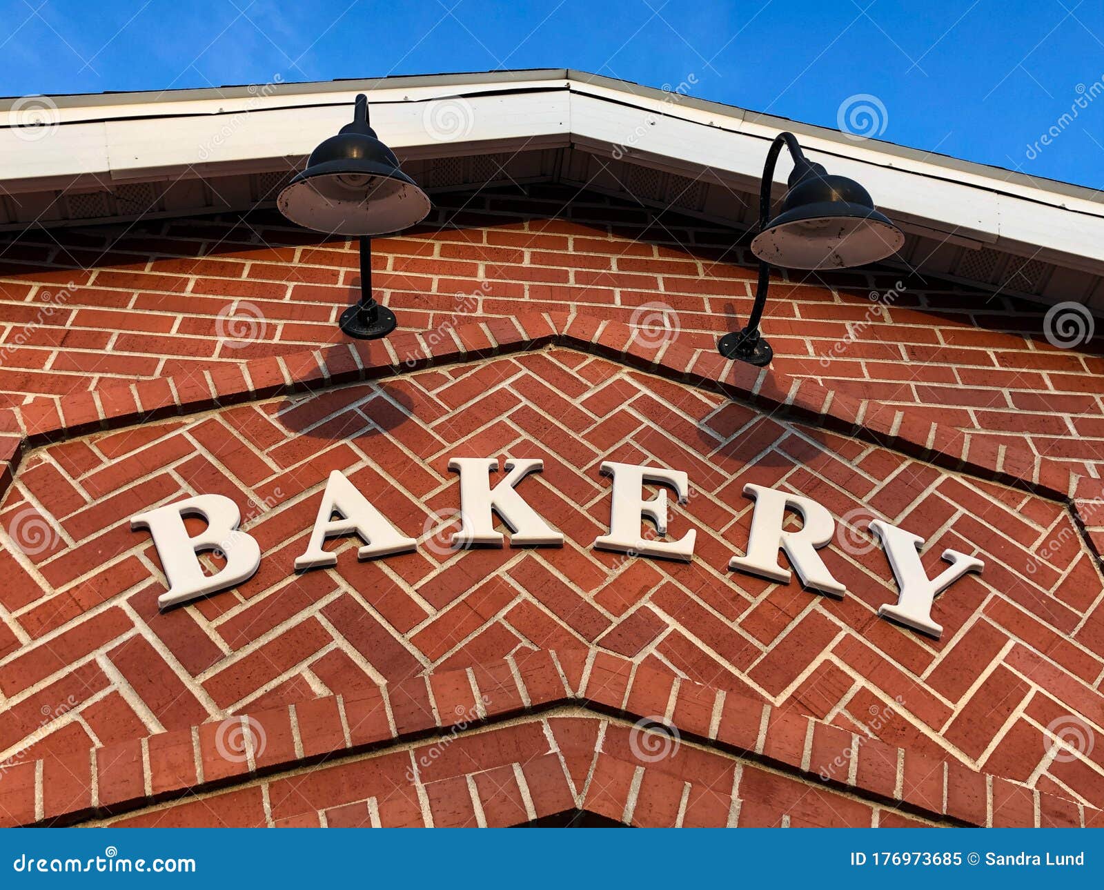 Bakery Sign on Brick Building Stock Image - Image of architecture ...