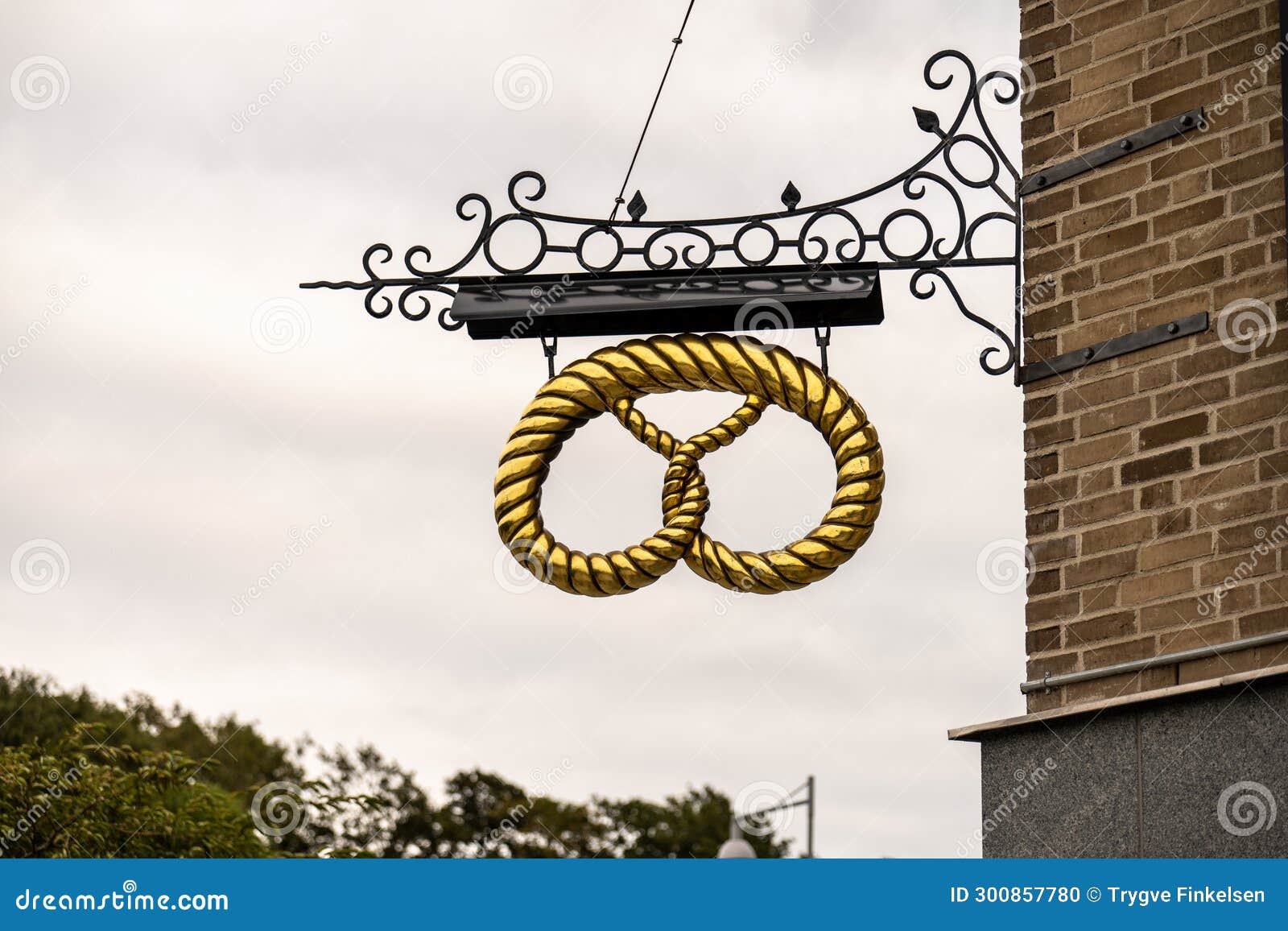 Bakery Sign on the Corner of a Brick Building.. Stock Photo - Image of ...
