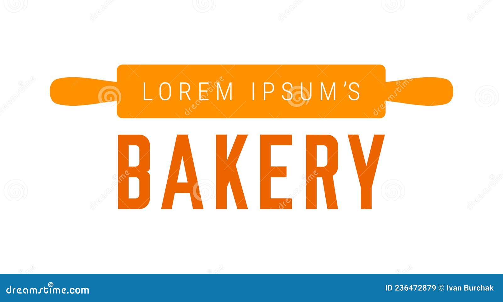Bakery Sign with Rolling Pin. Vector Illustration Stock Illustration ...