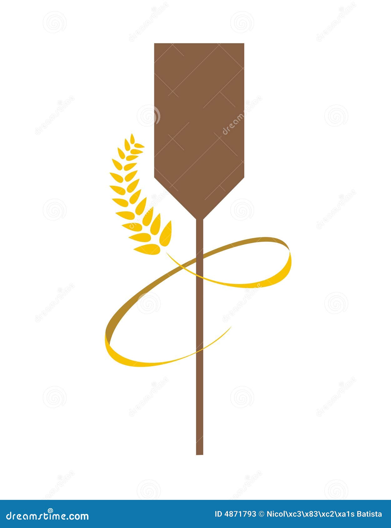Bakery Spoon and Wheat stock illustration. Illustration of flavour ...