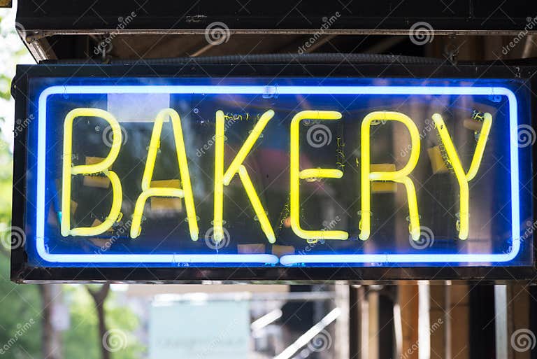 Bakery store sign stock image. Image of text, font, glass - 74861333