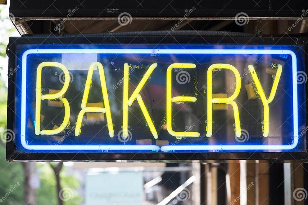 Bakery store sign stock image. Image of text, font, glass - 74861333