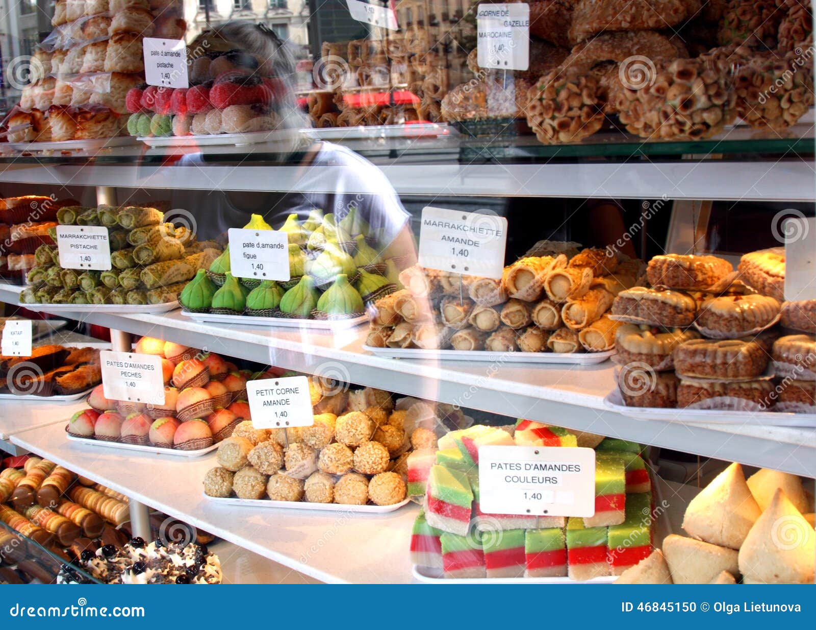 Bakery Storefront: French Pastry Stock Photo - Image of group ...