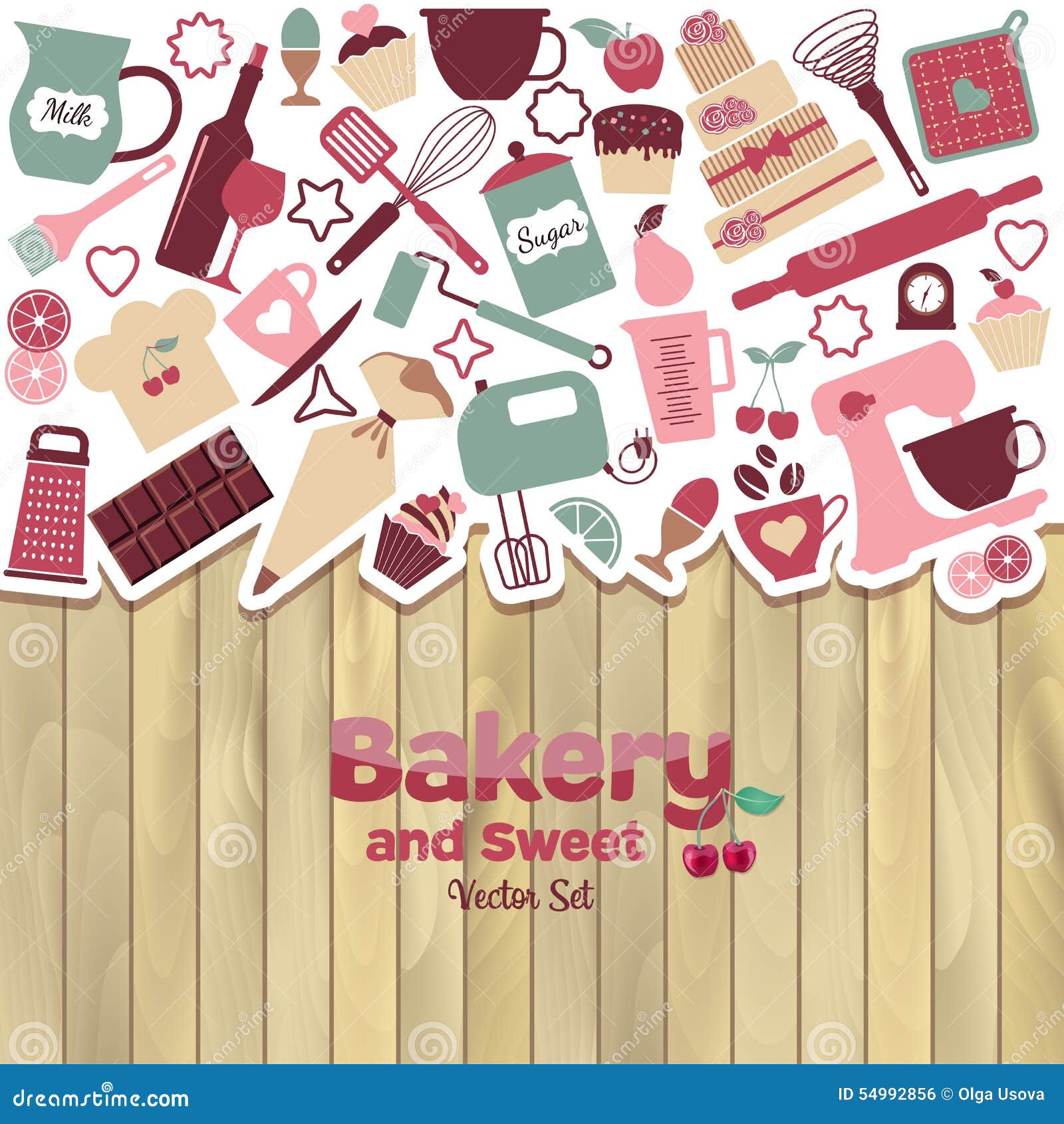 Bakery and Sweet Abstract Illustration Stock Vector - Illustration of ...