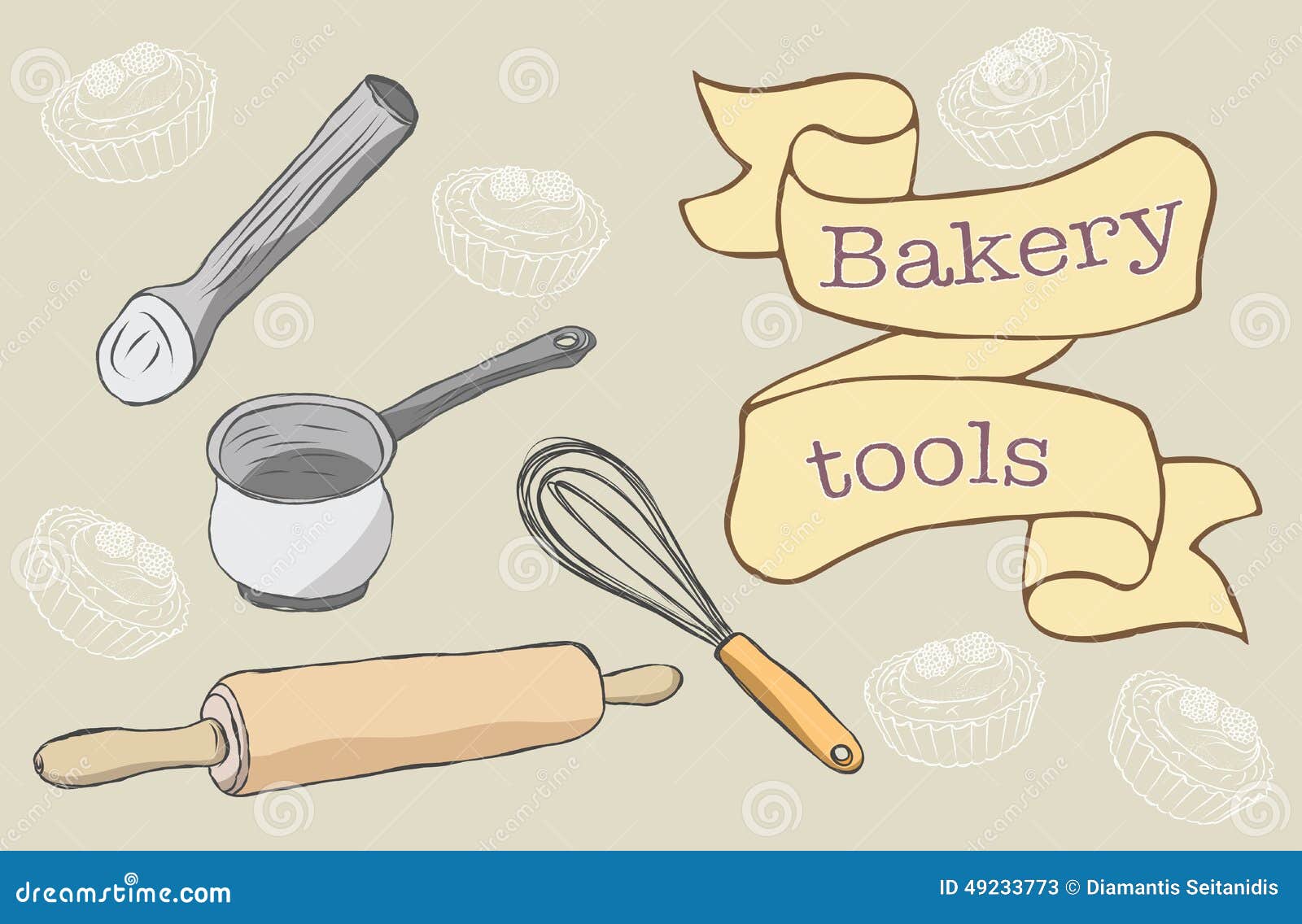 Bakery Tools stock vector. Illustration of equipment - 49233773