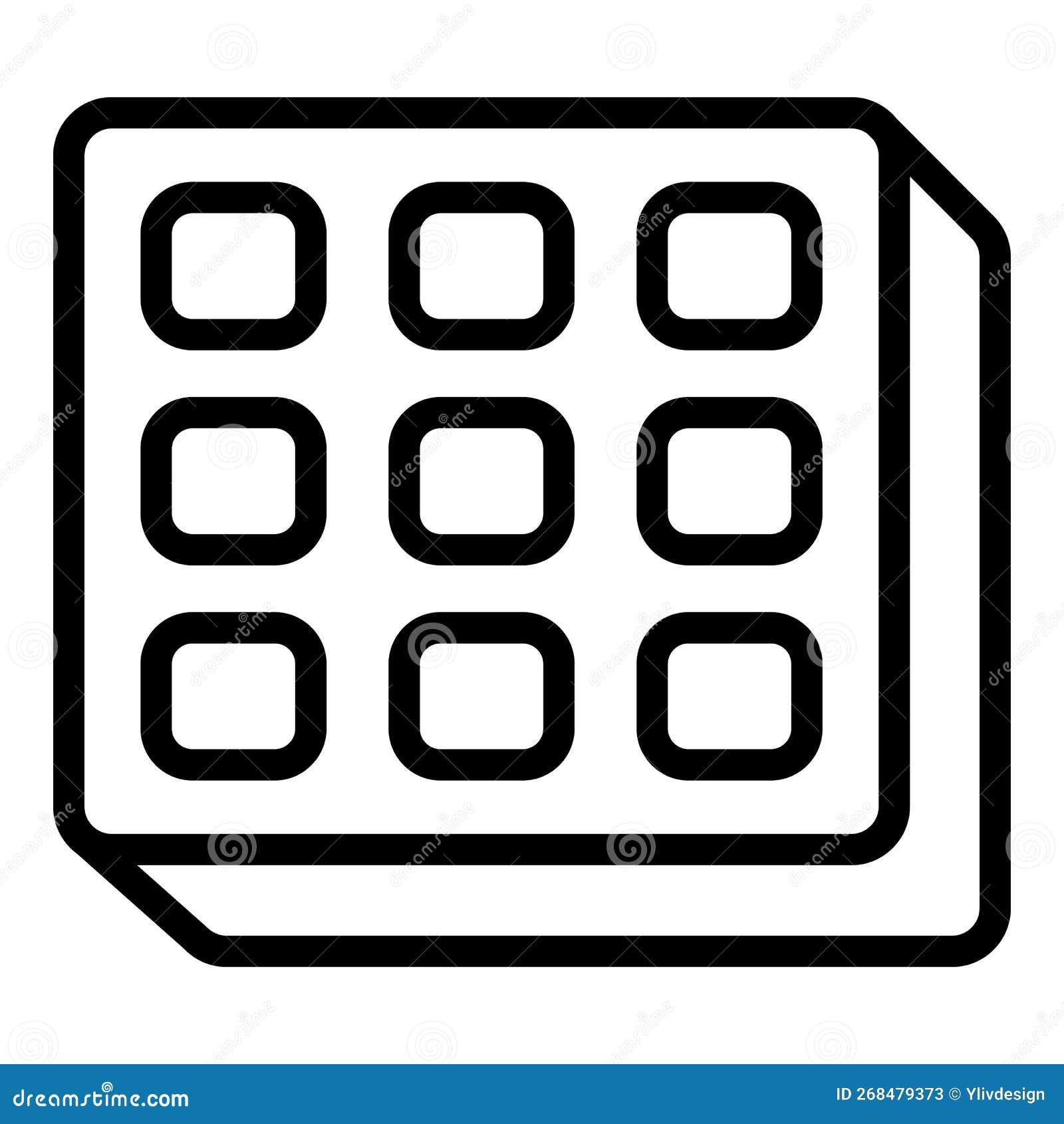 Bakery Waffle Icon Outline Vector. Round Wafer Stock Vector ...