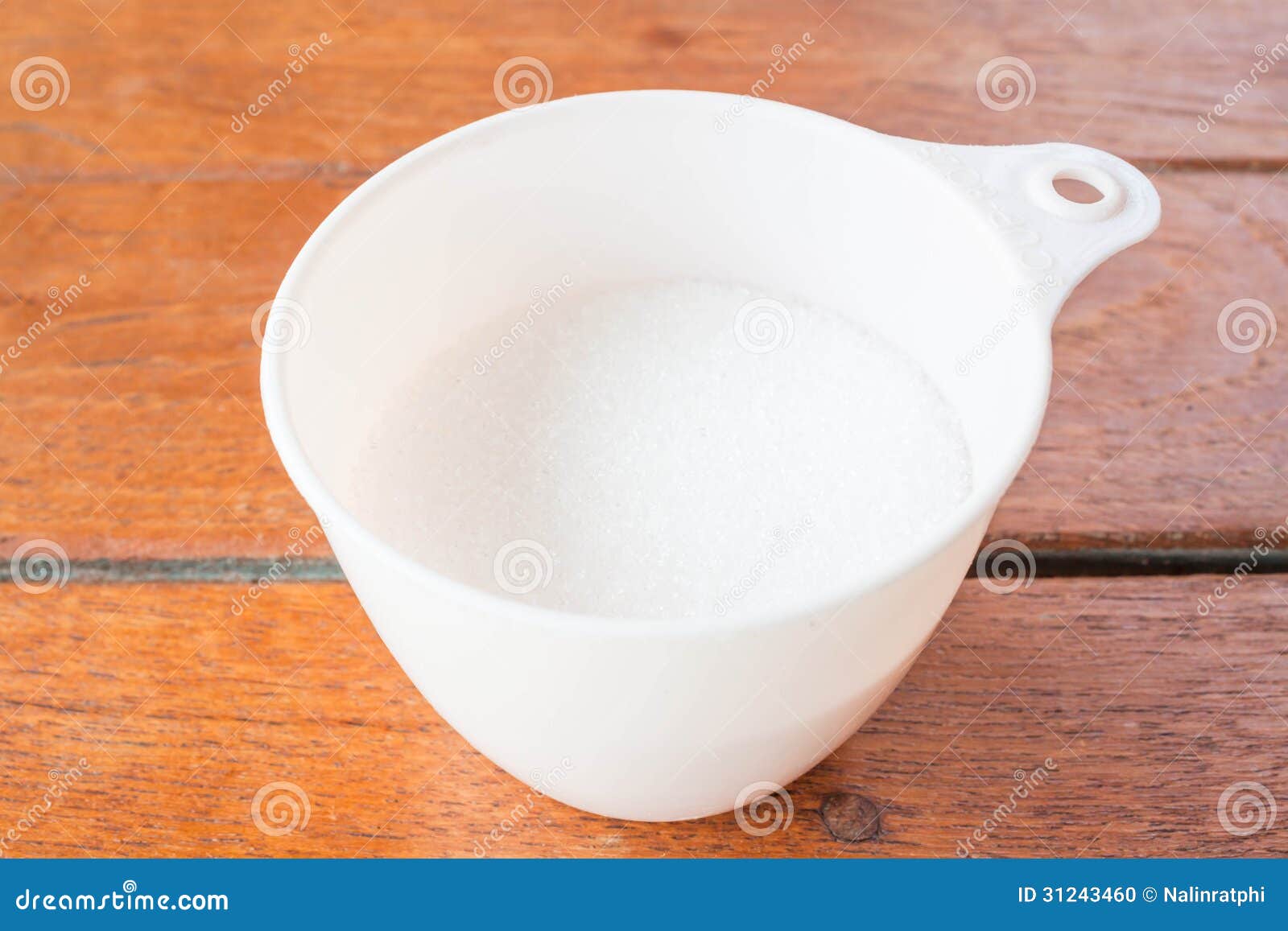 Bakery White Sugar Measured in Cup Stock Photo - Image of grain, pile ...