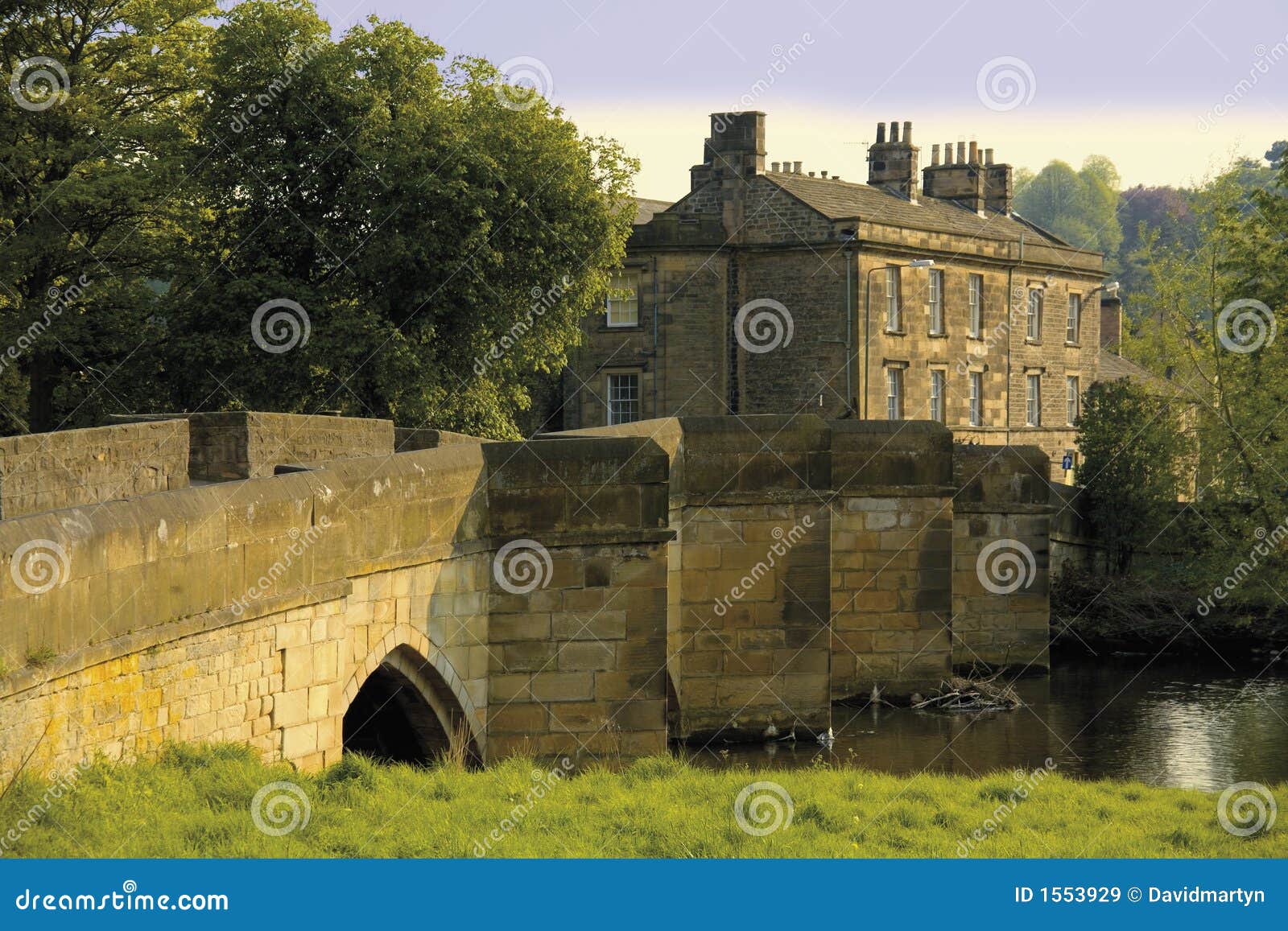Bakewell stock image. Image of river, peak, medieval, england - 1553929
