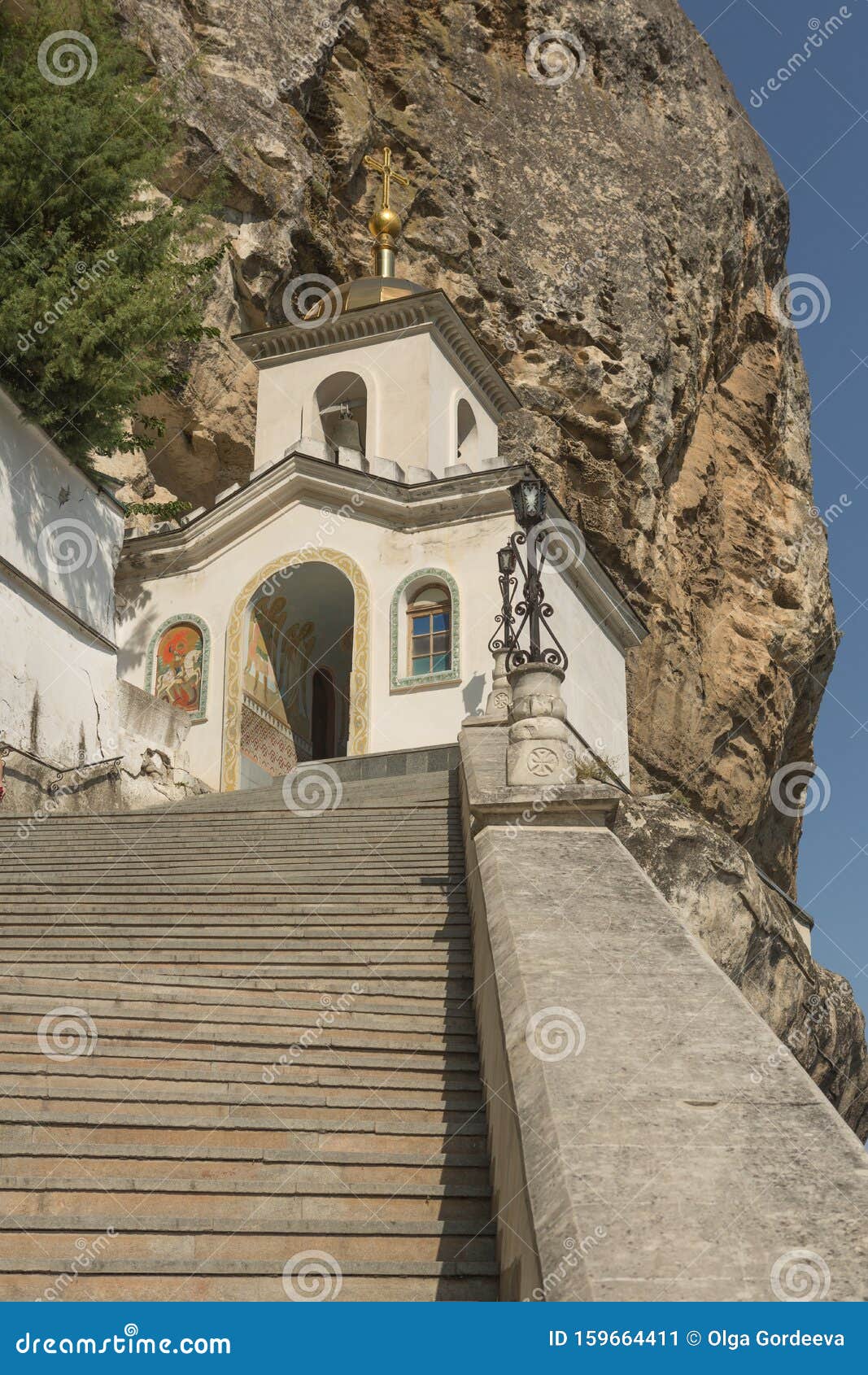 Bakhchisarai, Crimea. Holy Assumption Monastery in the Cave Stock Image ...