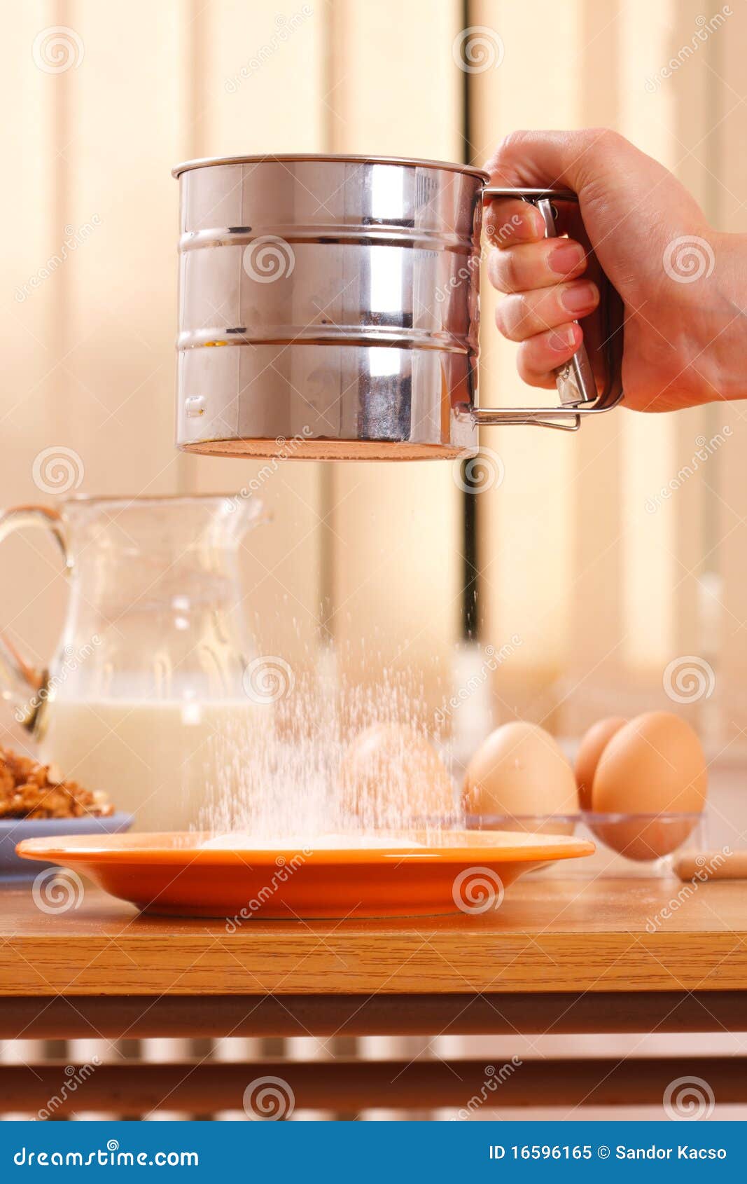 Baking stock image. Image of sifting, hand, preparation - 16596165