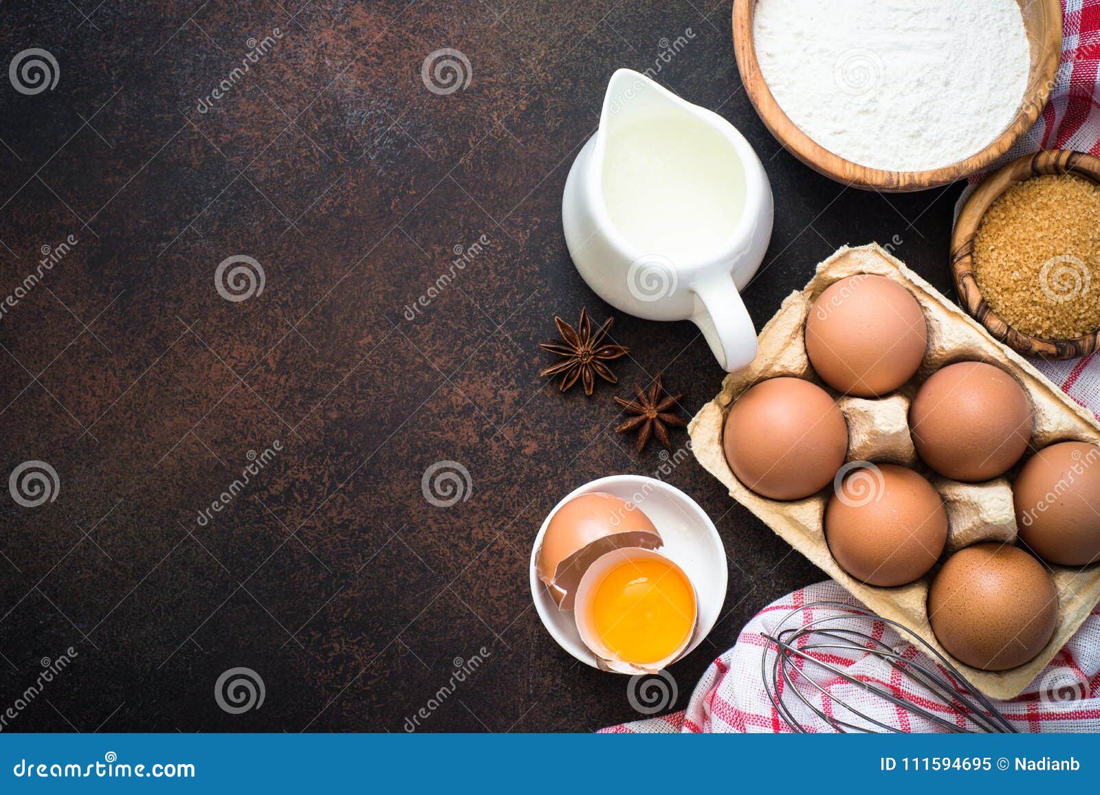 Baking Background. Top View. Stock Image - Image of cake, rustic: 111594695