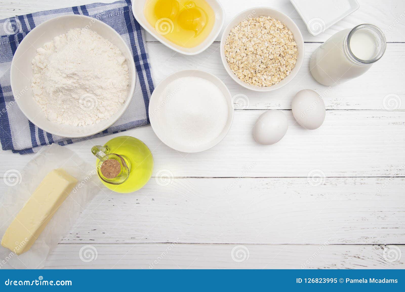 Baking Background of Various Ingredients Stock Image - Image of counter ...