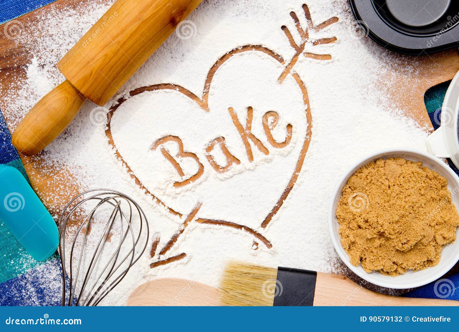 Baking - Bake with Heart stock photo. Image of wood, wire - 90579132