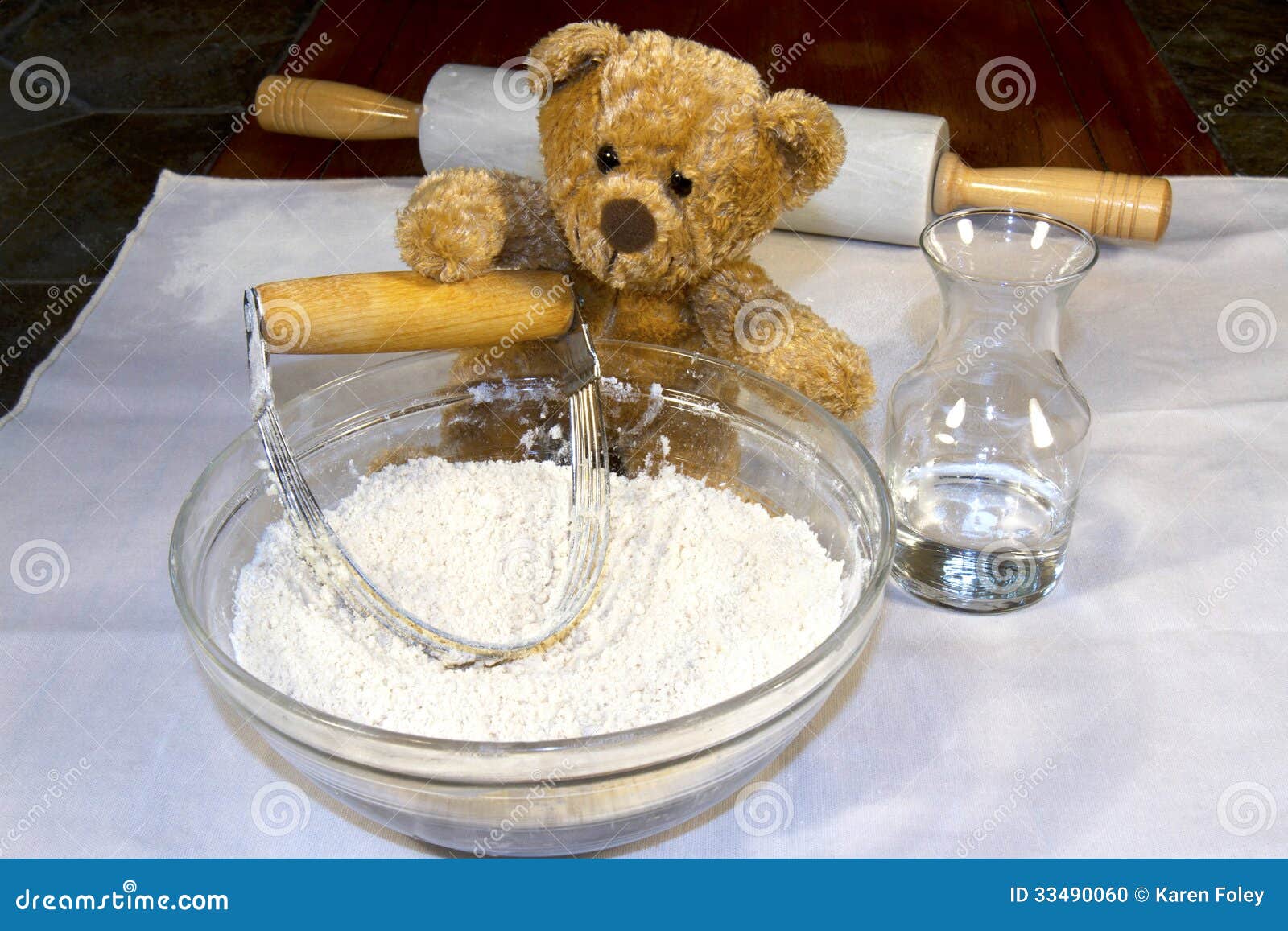Baking Bear stock photo. Image of rolling, humorous, cute - 33490060