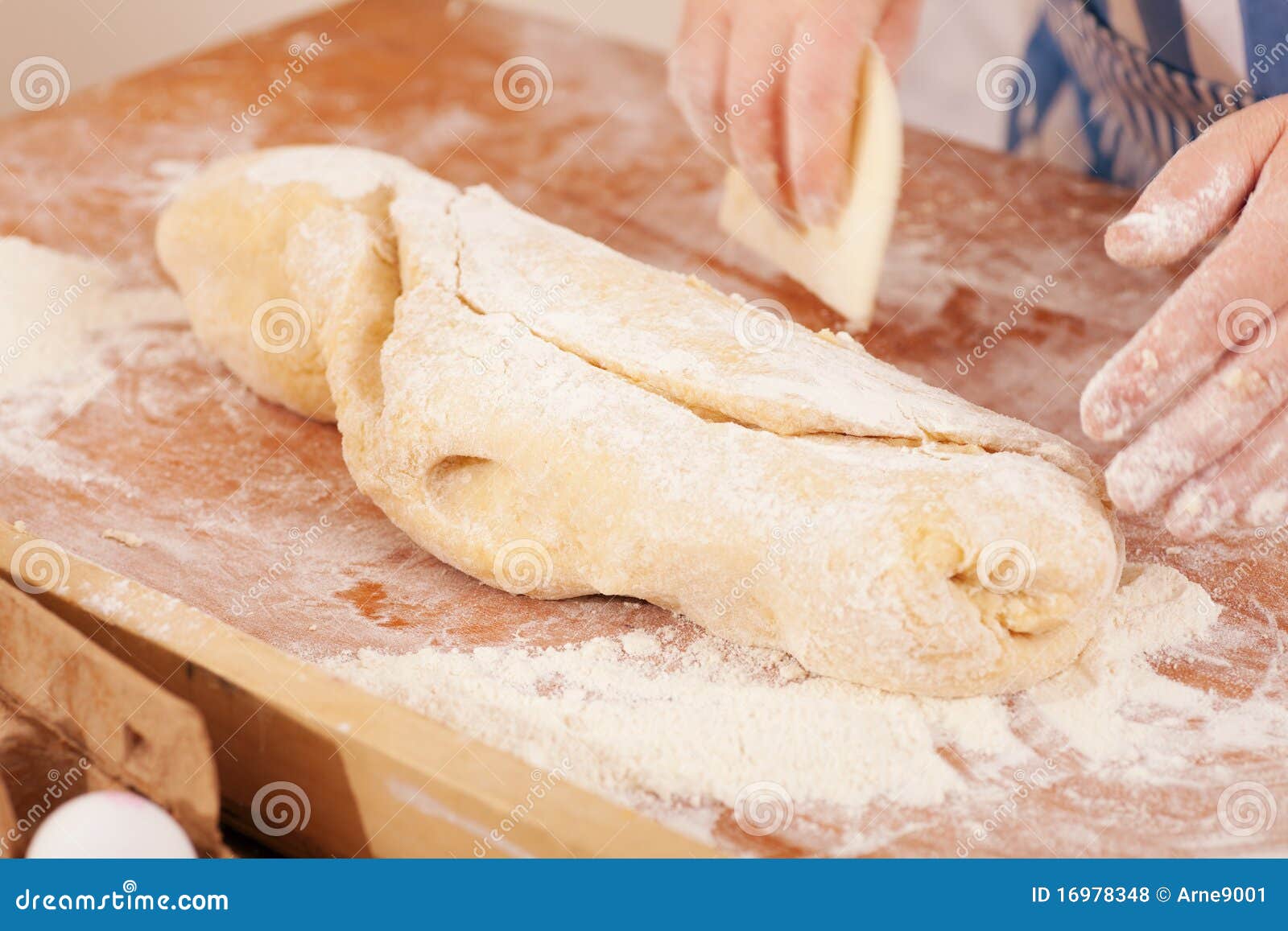 Baking Biscuits -Woman Kneads Dough Stock Photo - Image of granny ...