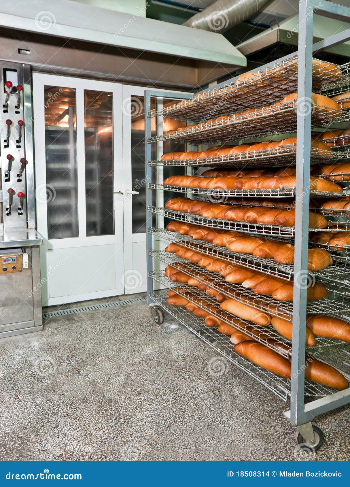 Baking a bread stock photo. Image of heat, machine, indoor - 18508314
