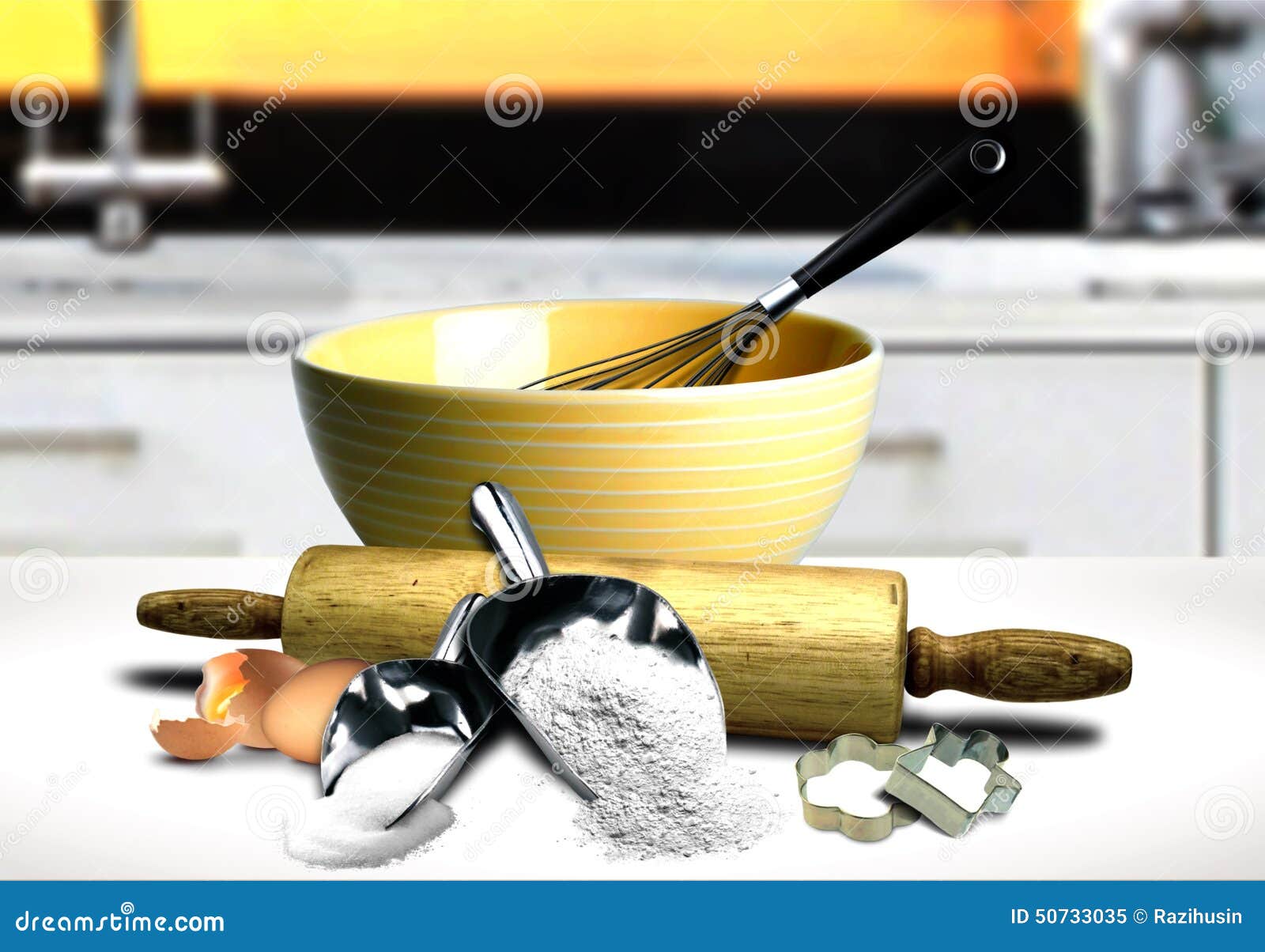 Baking Cake Preparation in the Kitchen Stock Image - Image of cake ...