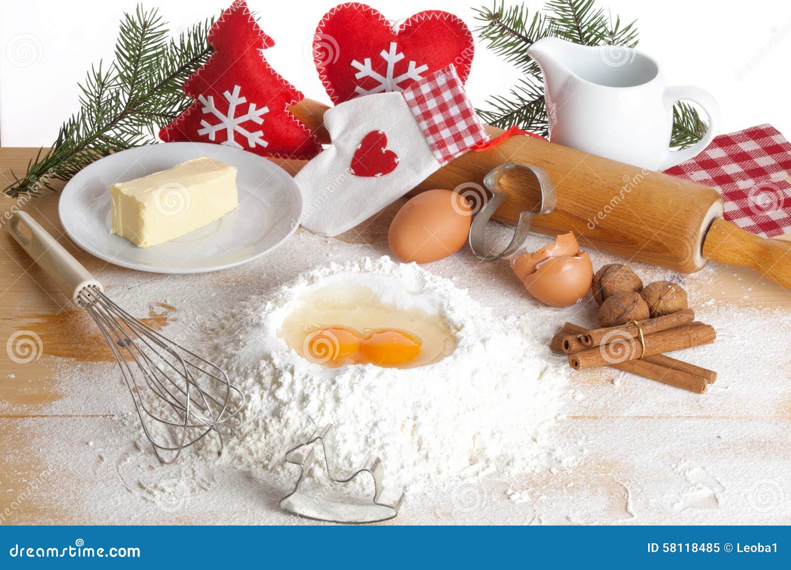 Baking Christmas cookies stock image. Image of rolling - 58118485