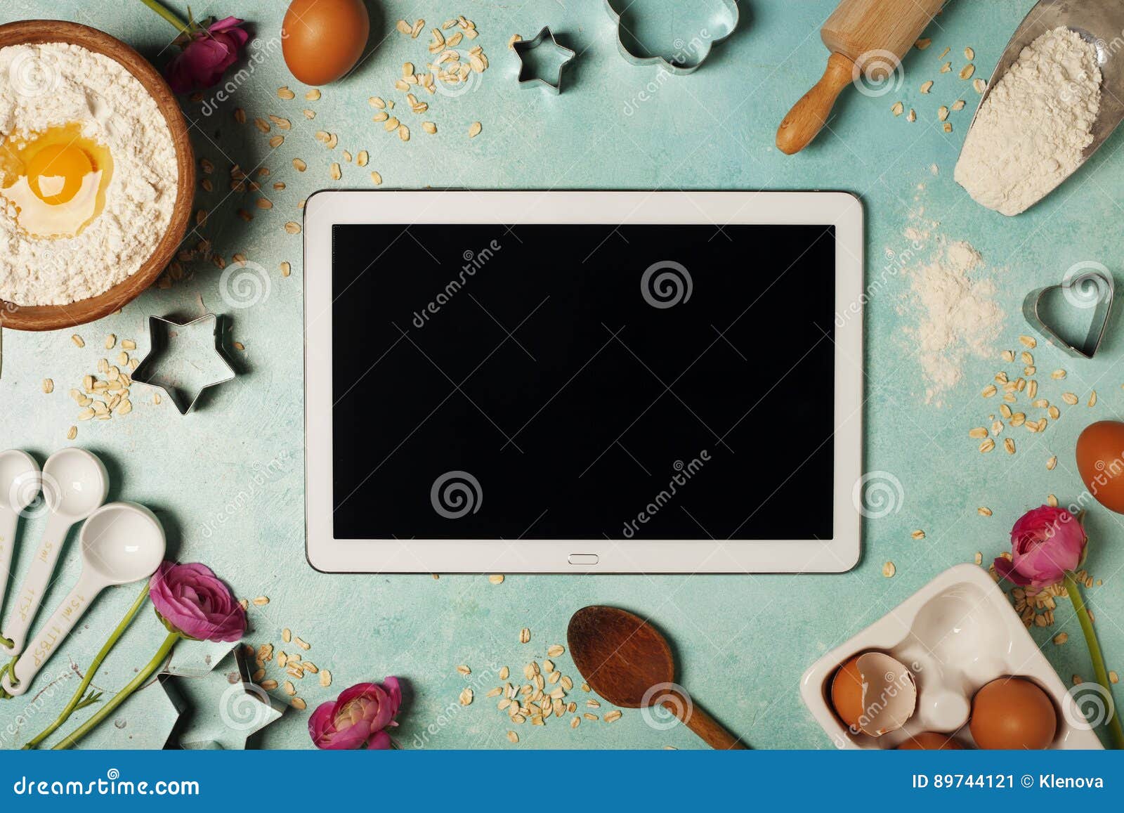 Baking concept stock image. Image of computer, home, rural - 89744121