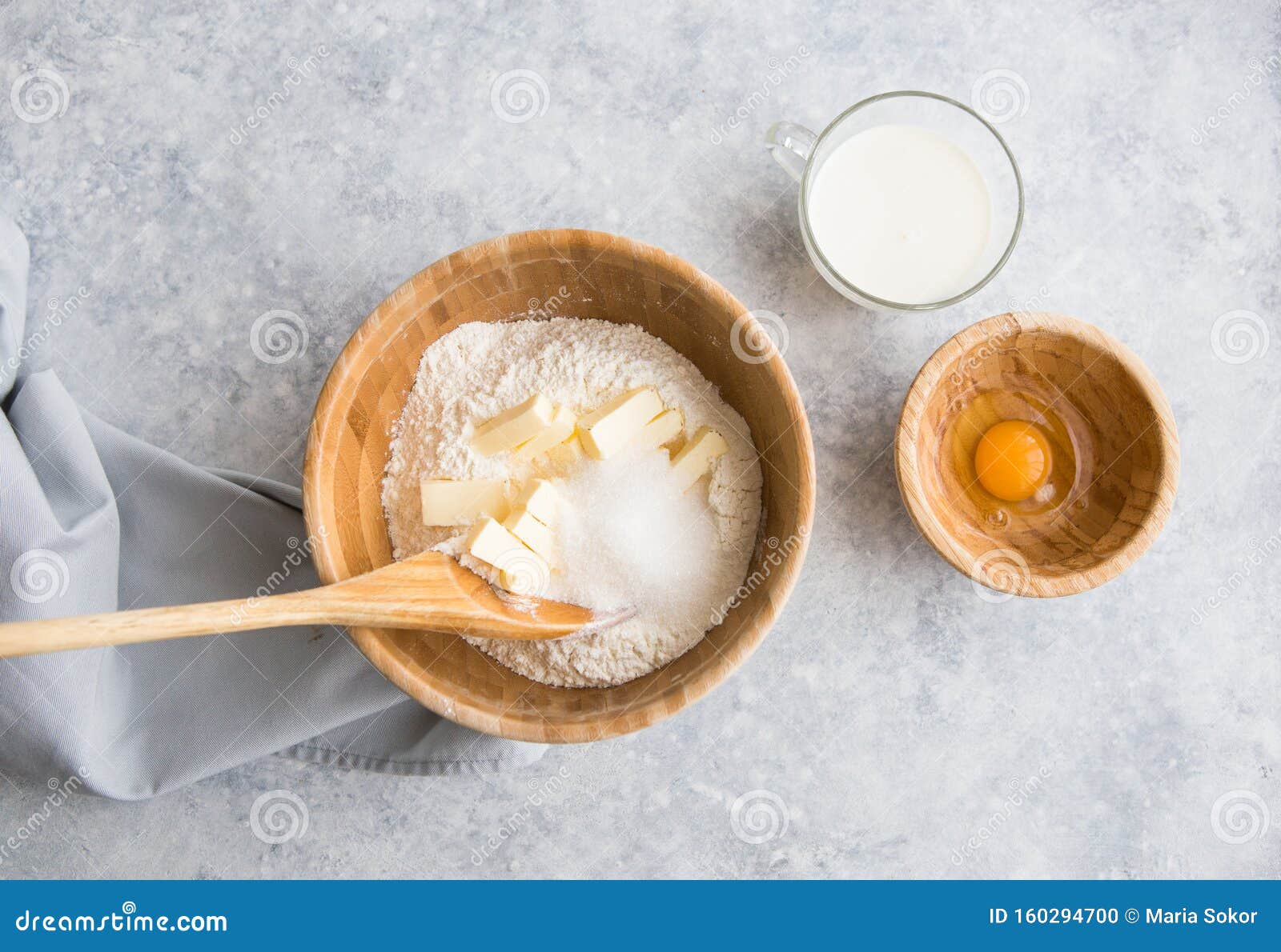 Baking Concept, Baking Ingredients on Background. Ingredients for ...
