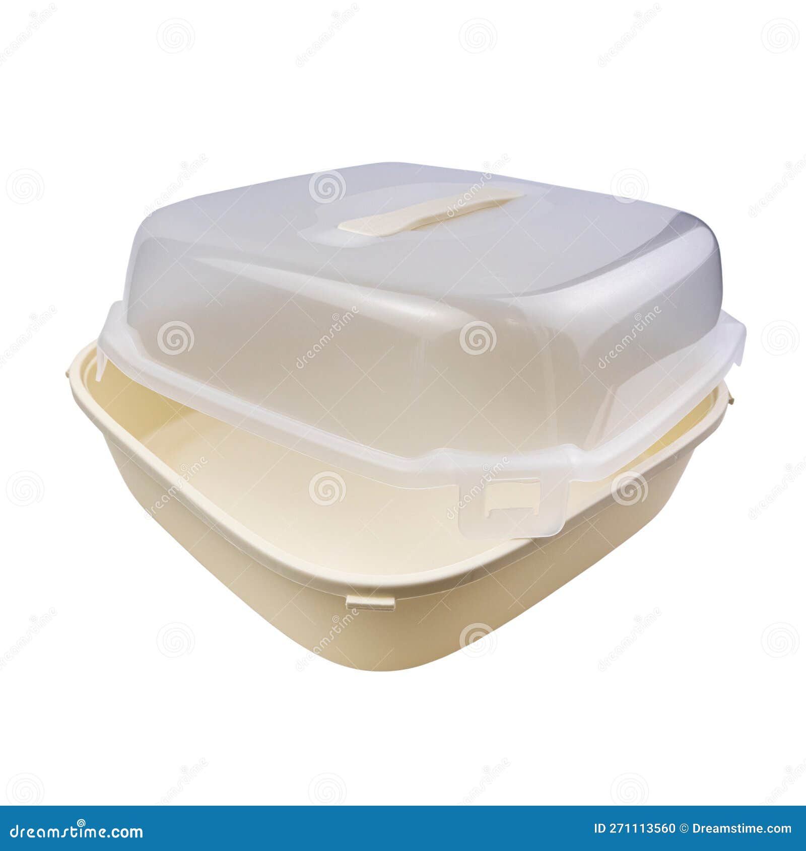 Baking Container with Lid and Handle, Isolated on White Stock Photo ...