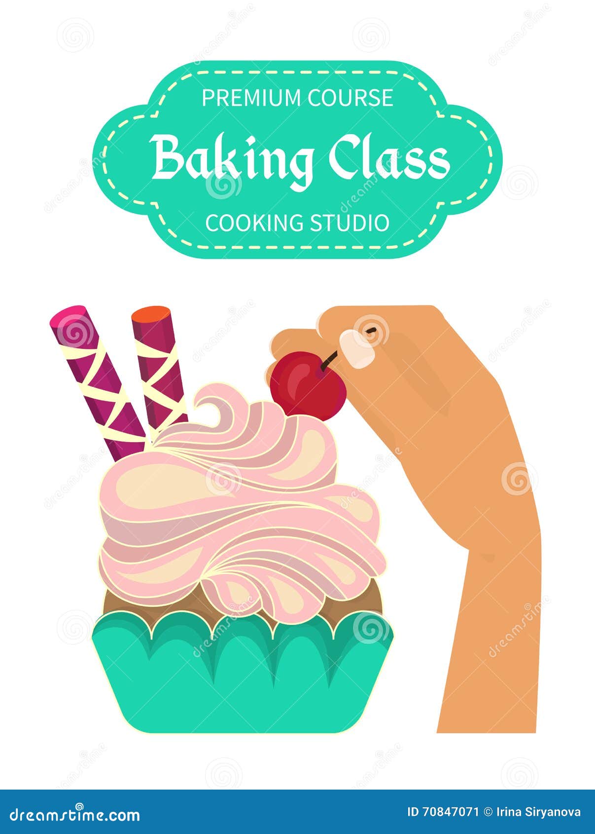 Baking cooking class. stock vector. Illustration of muffin - 70847071
