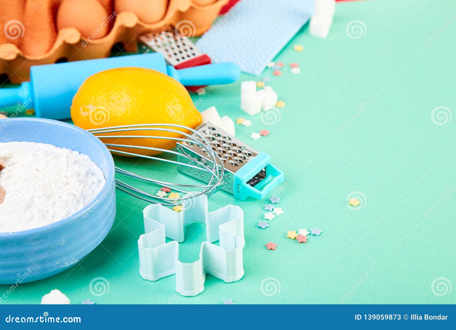 Baking or Cooking Ingredients. Bakery Frame. Dessert Ingredients and ...