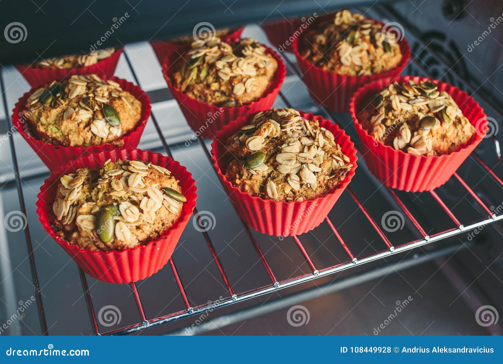 Baking Cupcakes. Cooking Process of Muffins Stock Photo - Image of ...